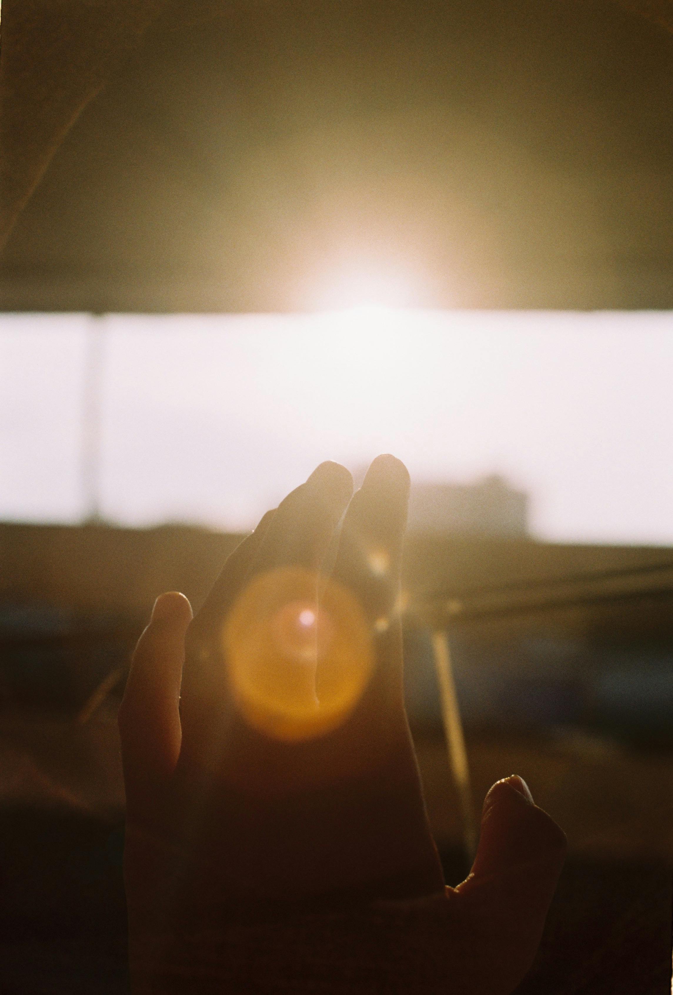 Silhouette of Person's Hands during Sunset · Free Stock Photo