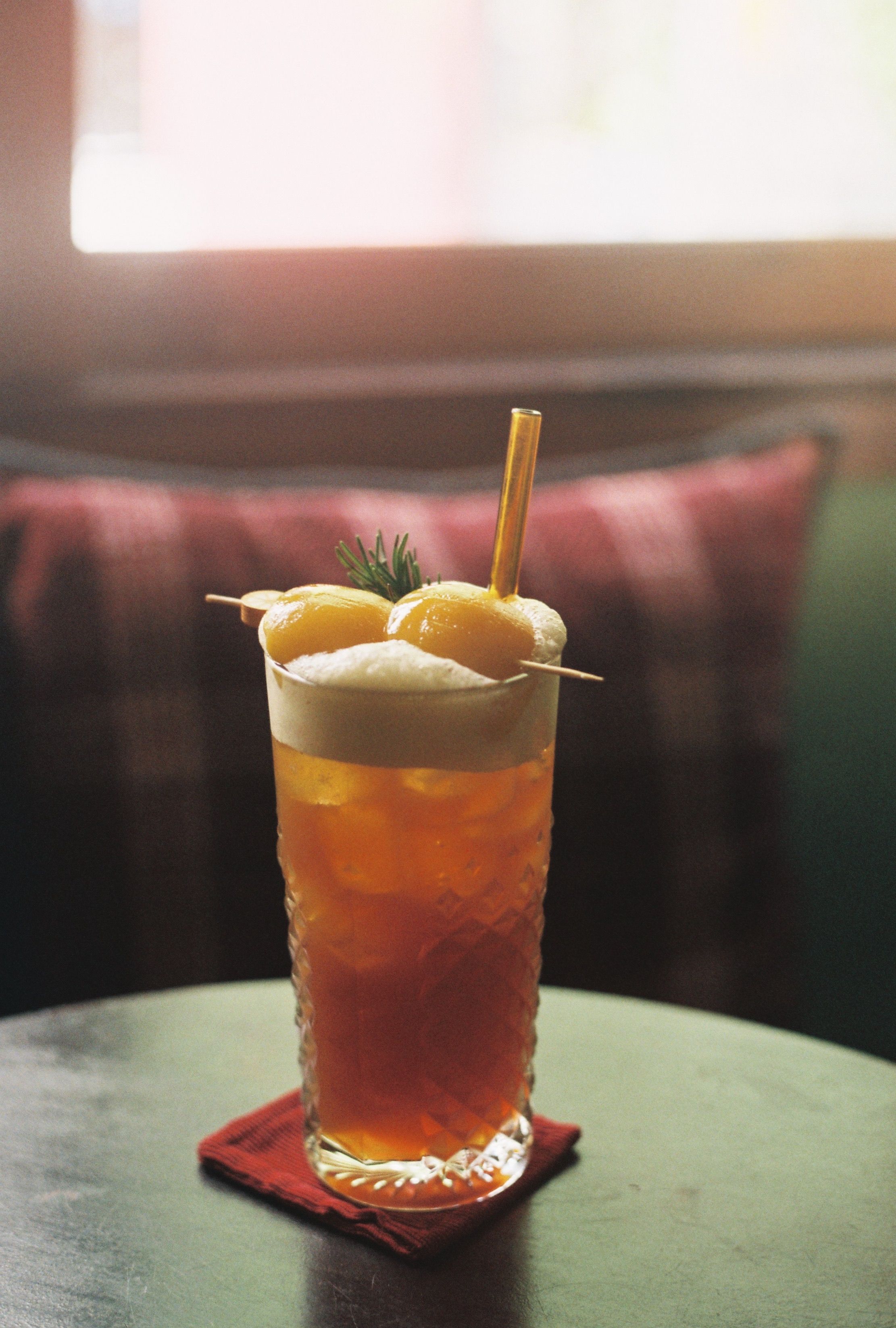 Alcoholic Cocktail in Glass on Table · Free Stock Photo