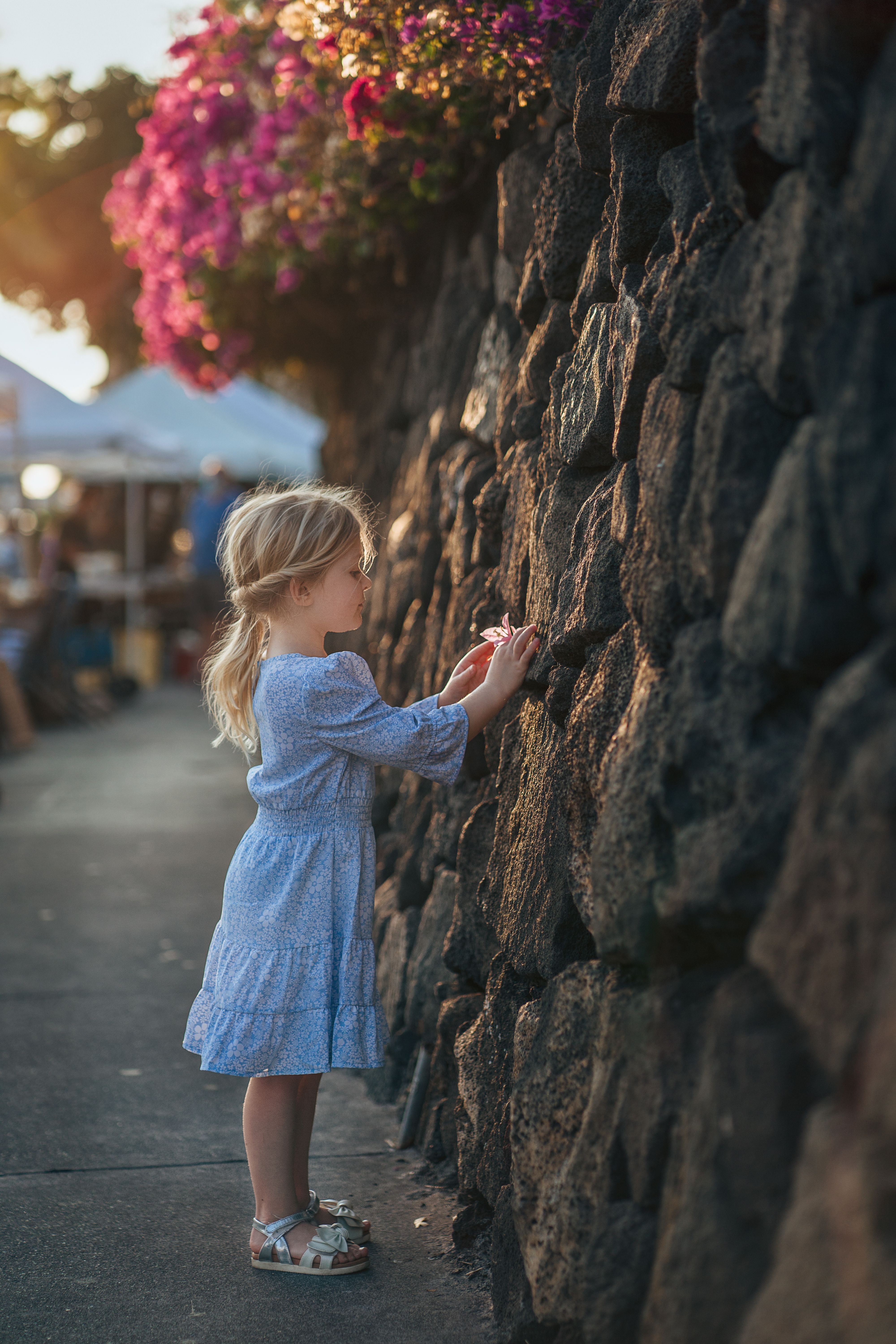 Girl Standing In Front Of Blue Wall Photos, Download The BEST Free Girl ...