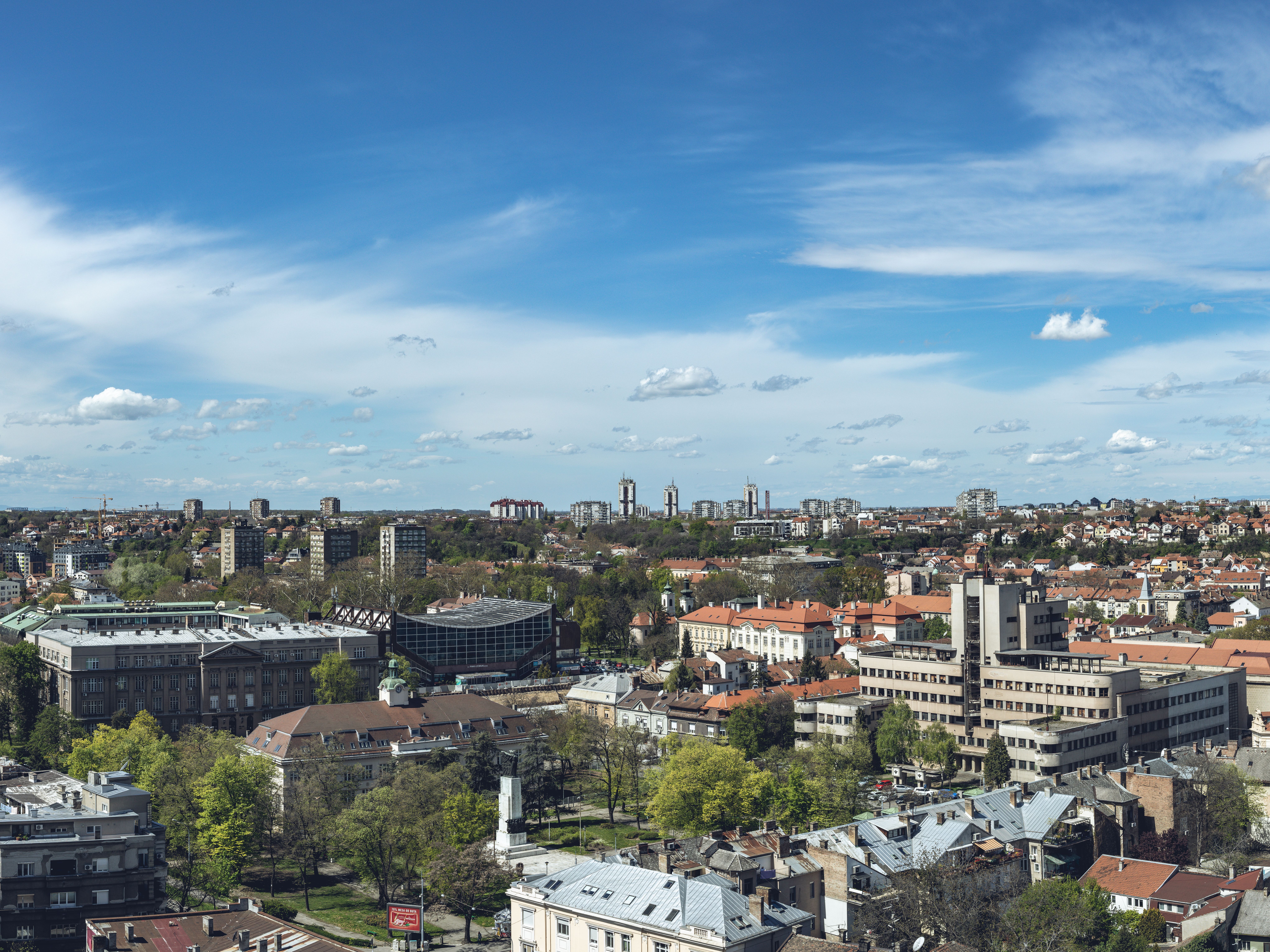Aerial View of City under Bright Blue Sky · Free Stock Photo
