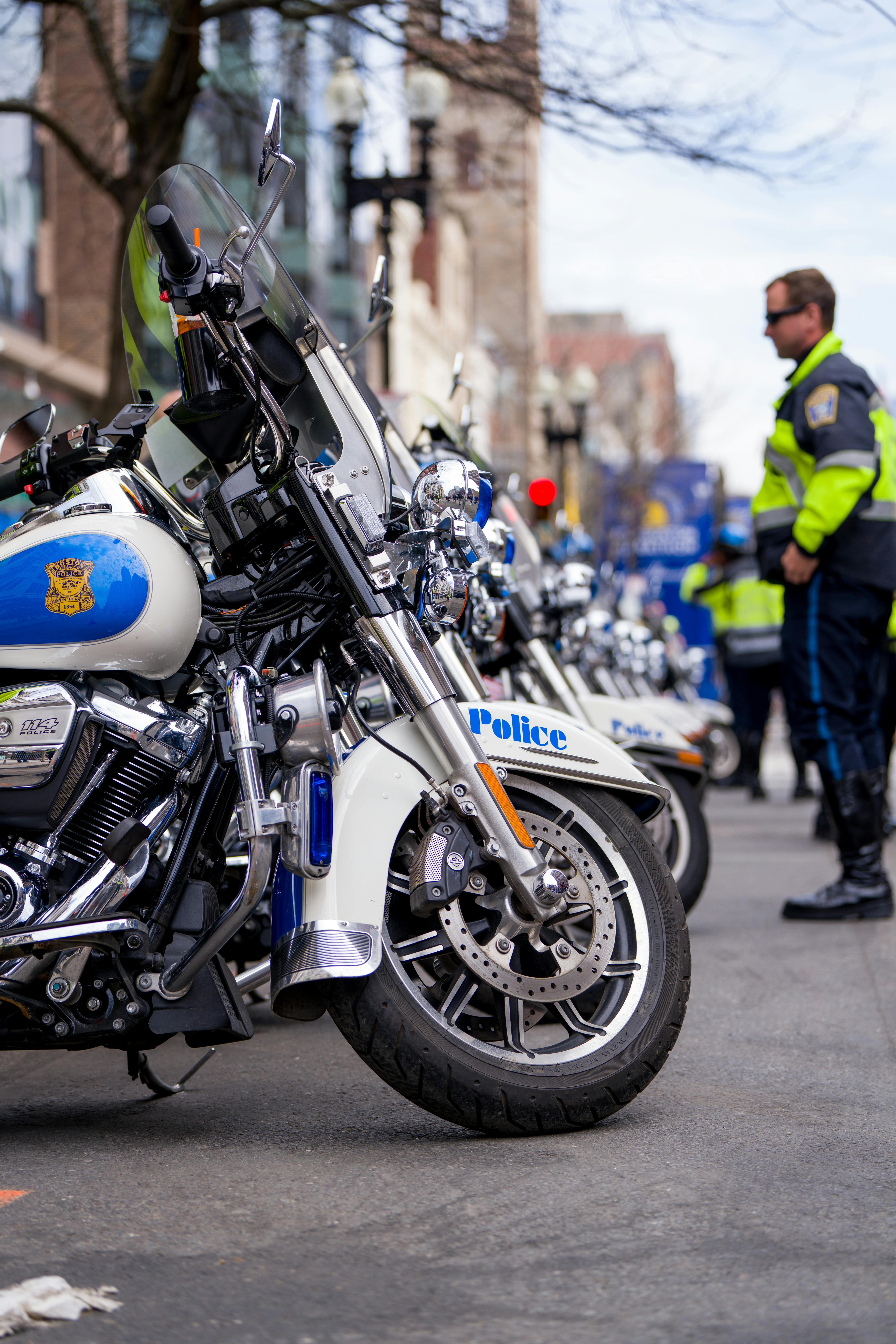 Police Motorbikes on Street · Free Stock Photo