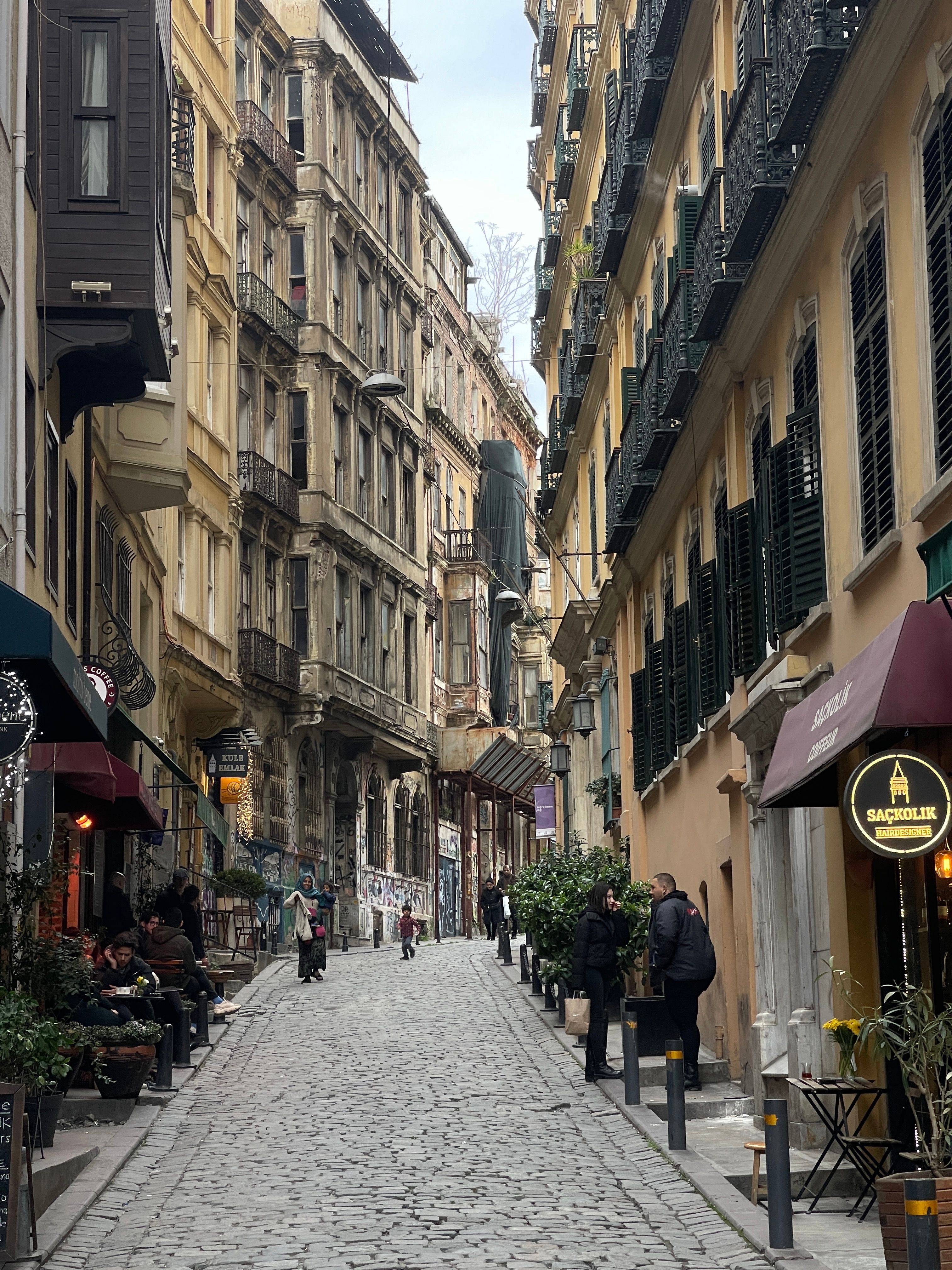 Cobblestone Street in Town in Turkey · Free Stock Photo