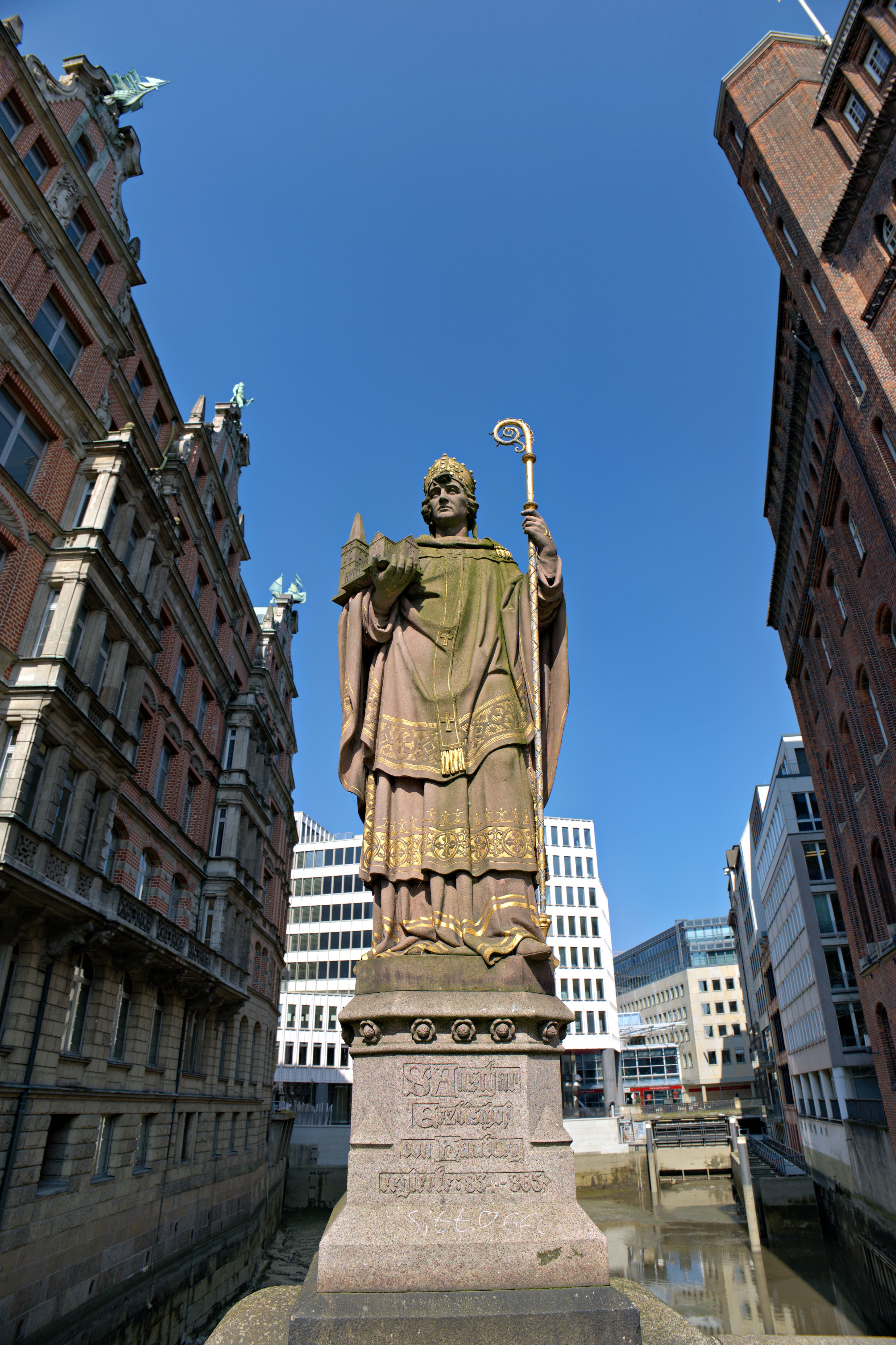 Bishop Ansgar Statue in Hamburg · Free Stock Photo