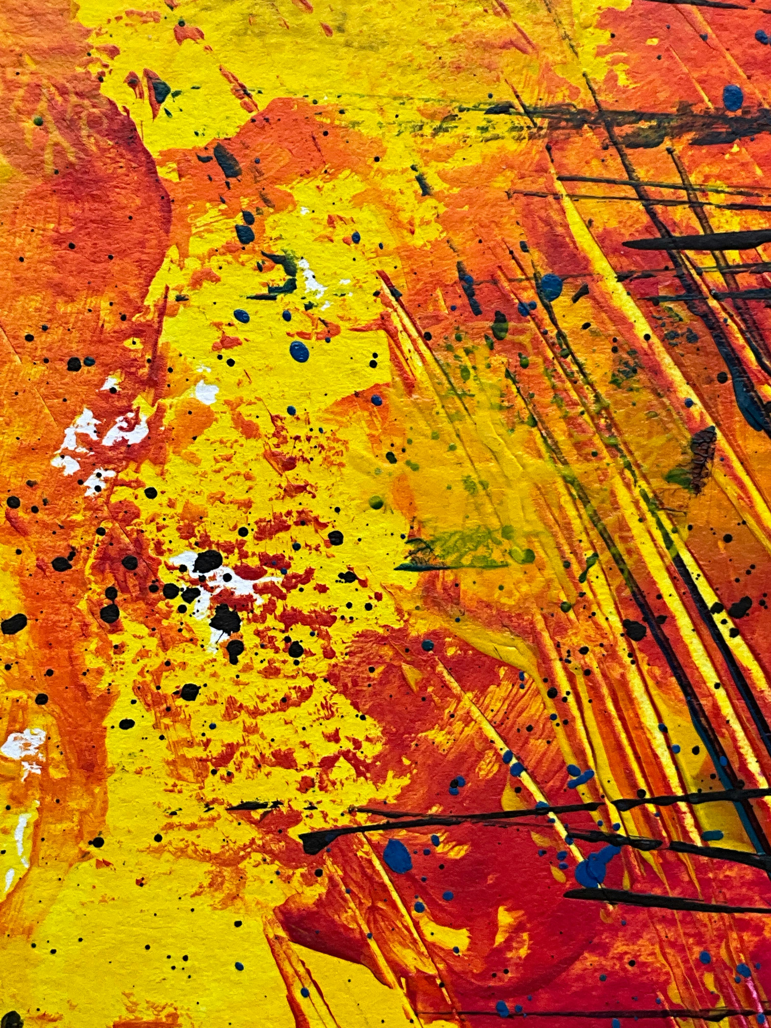 Abstract expressionist painting: Detail acrylic paint on paper · Free ...