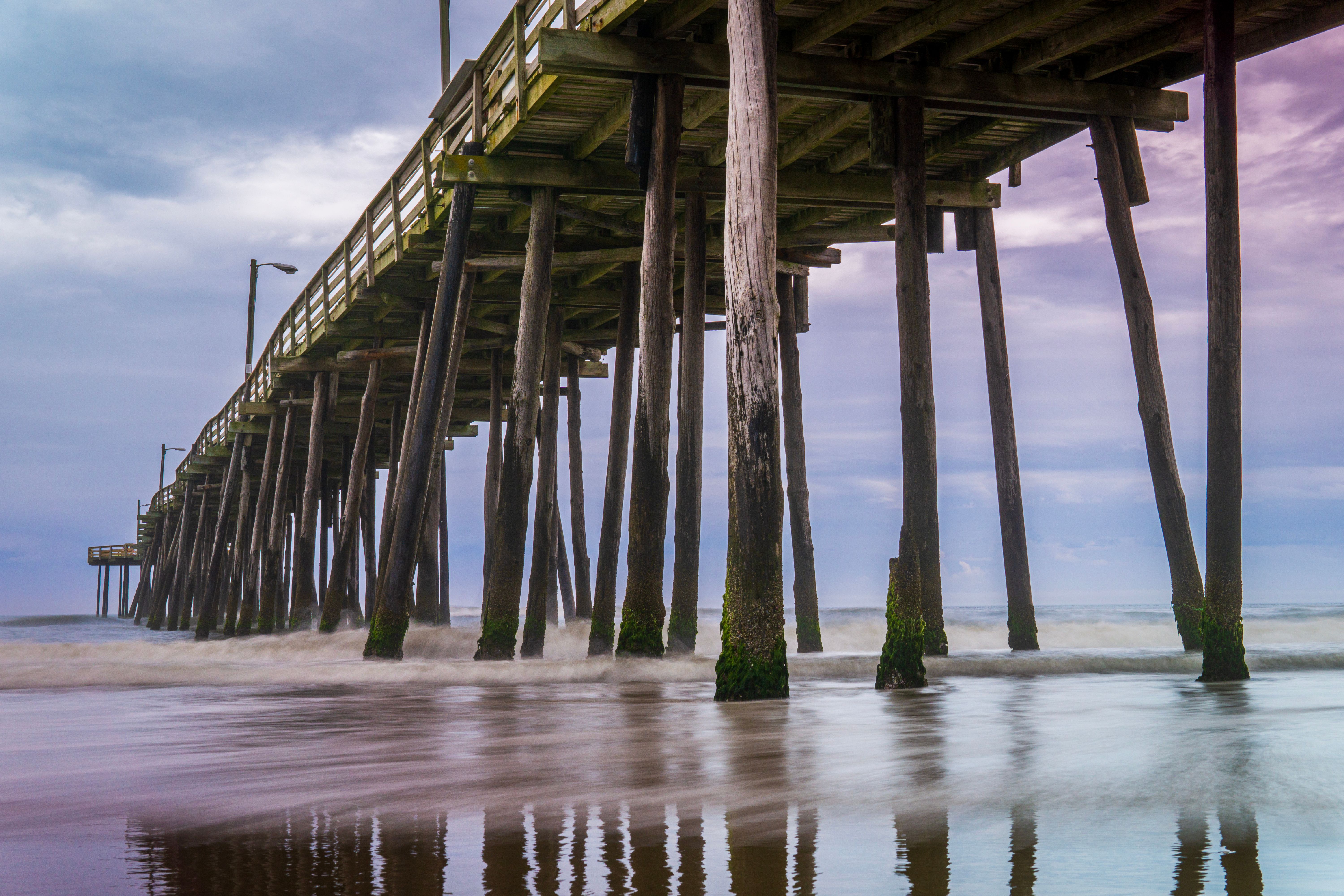Wooden Pier on Sea Shore · Free Stock Photo
