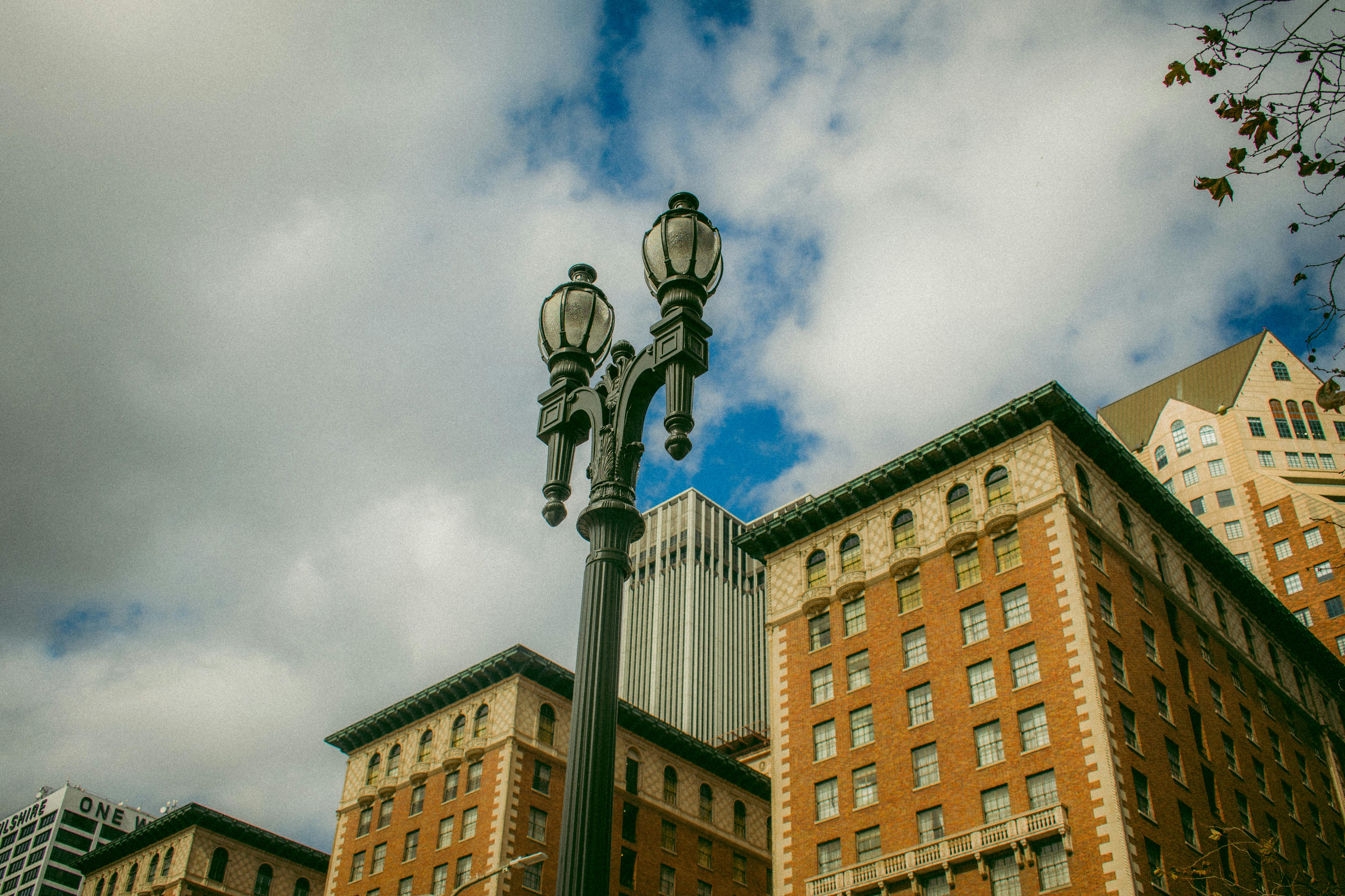 Buildings at Pershing Square in Downtown Los Angeles, California ...