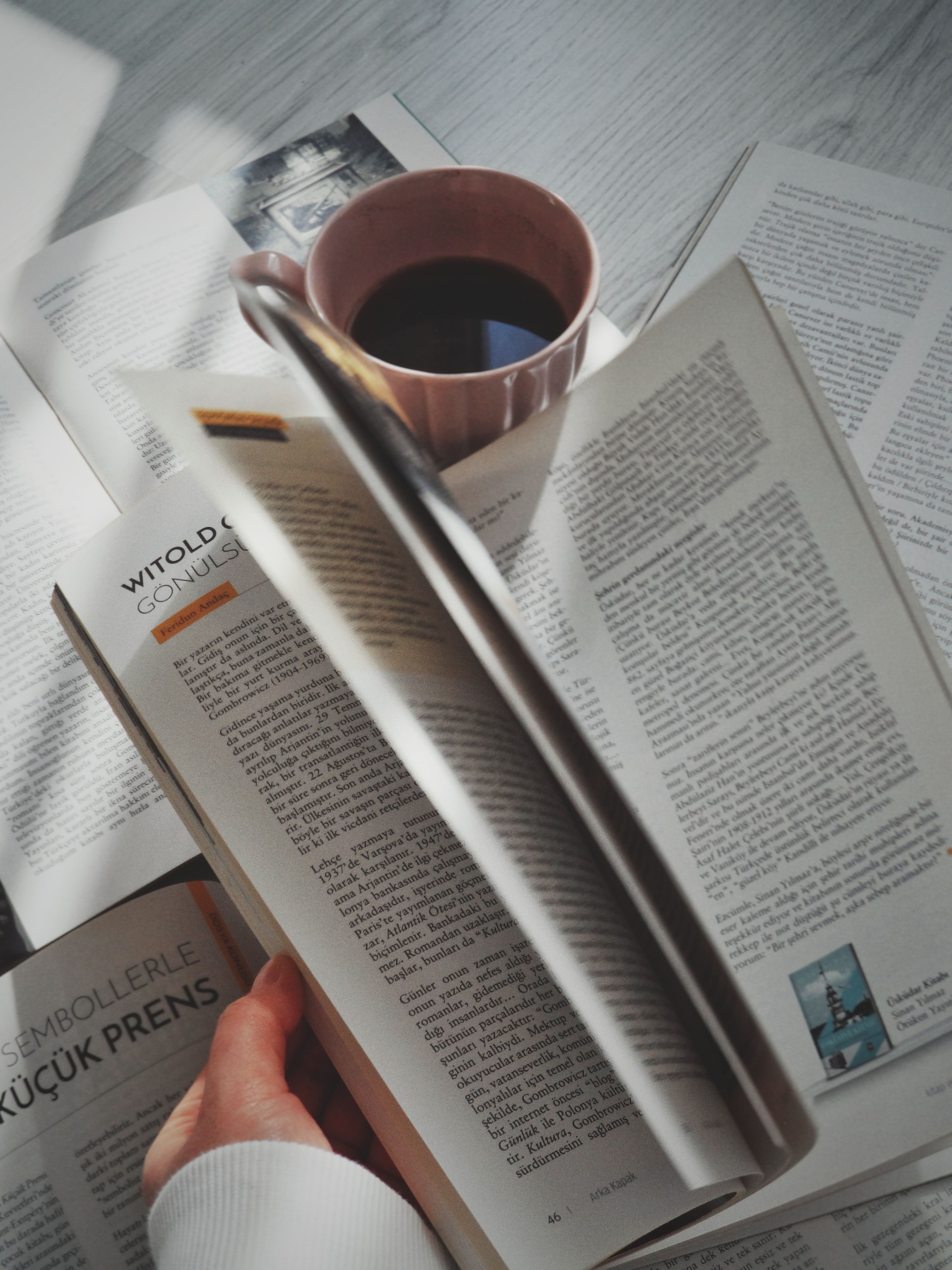 Magazines and Espresso for Breakfast · Free Stock Photo
