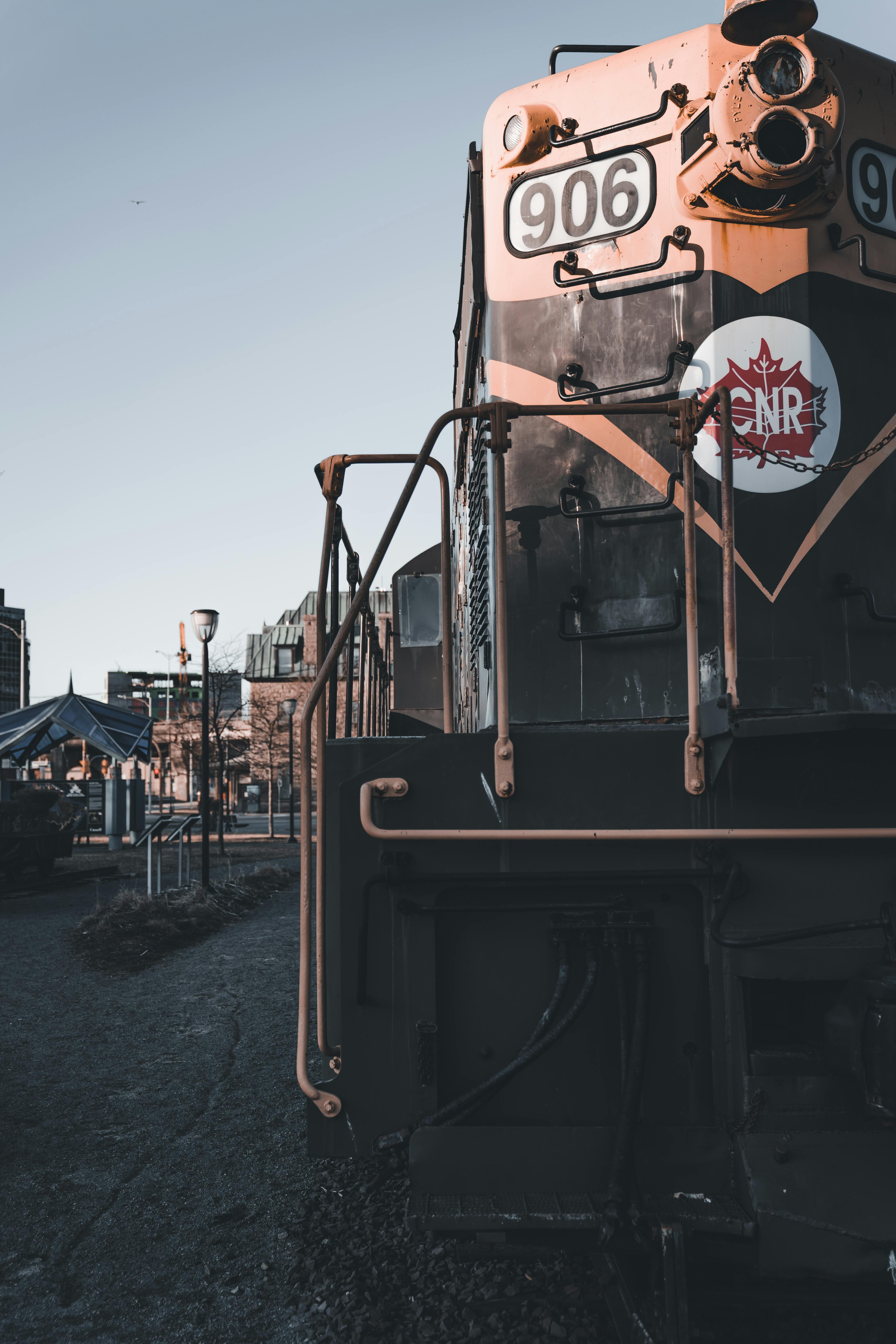 Vintage Steel Locomotive · Free Stock Photo