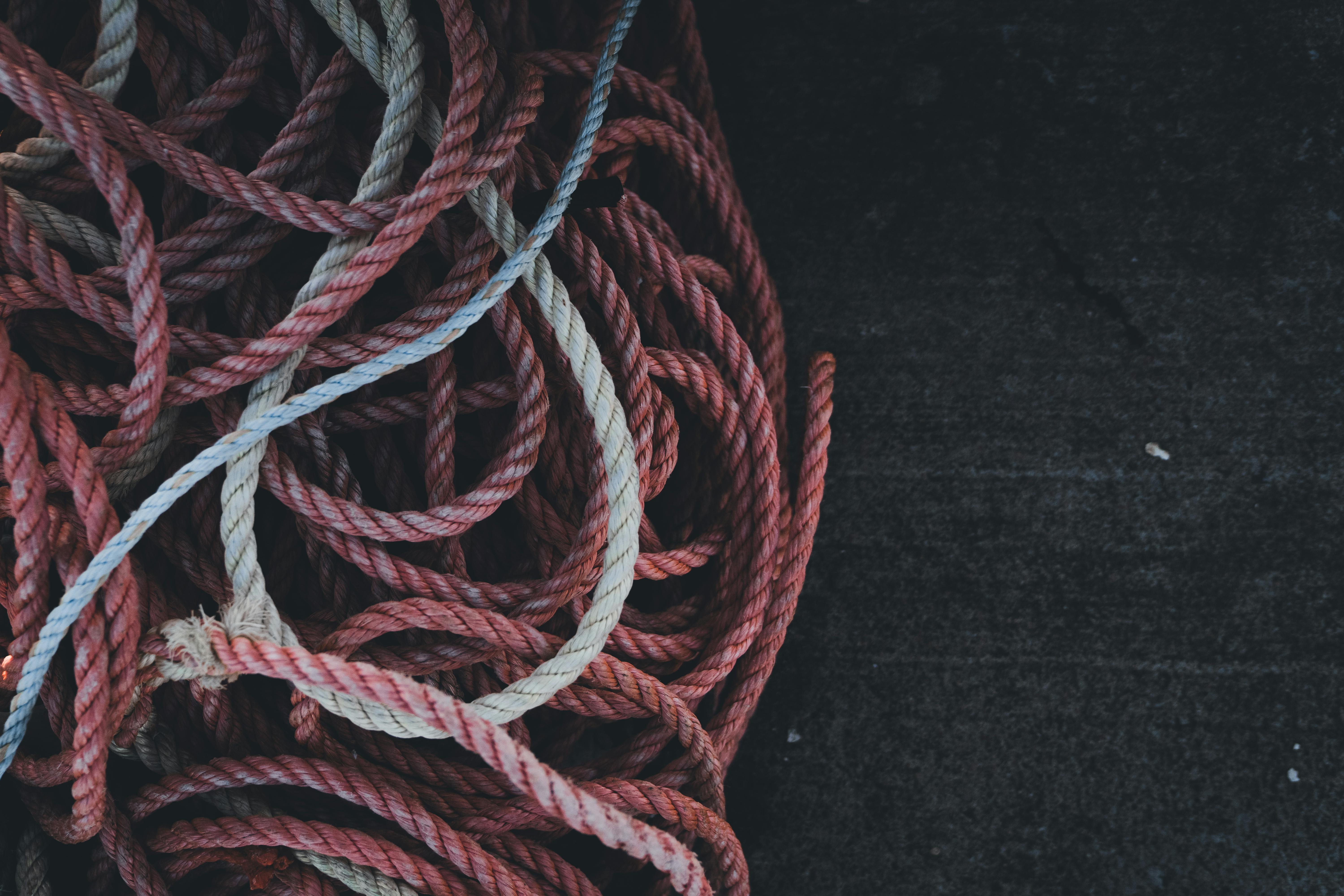 Close-up of a Bundle of Ropes · Free Stock Photo