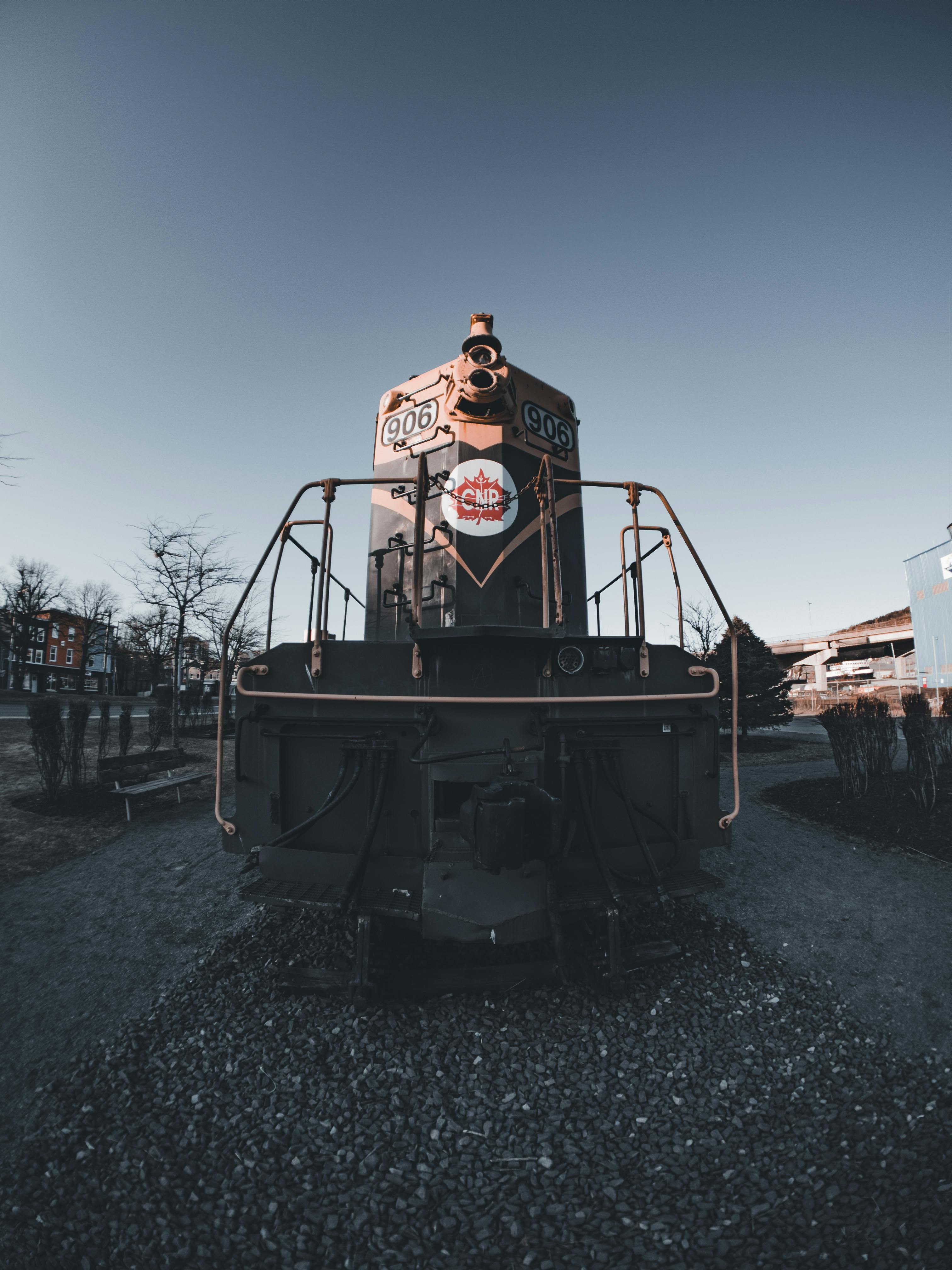 Vintage Steel Locomotive · Free Stock Photo