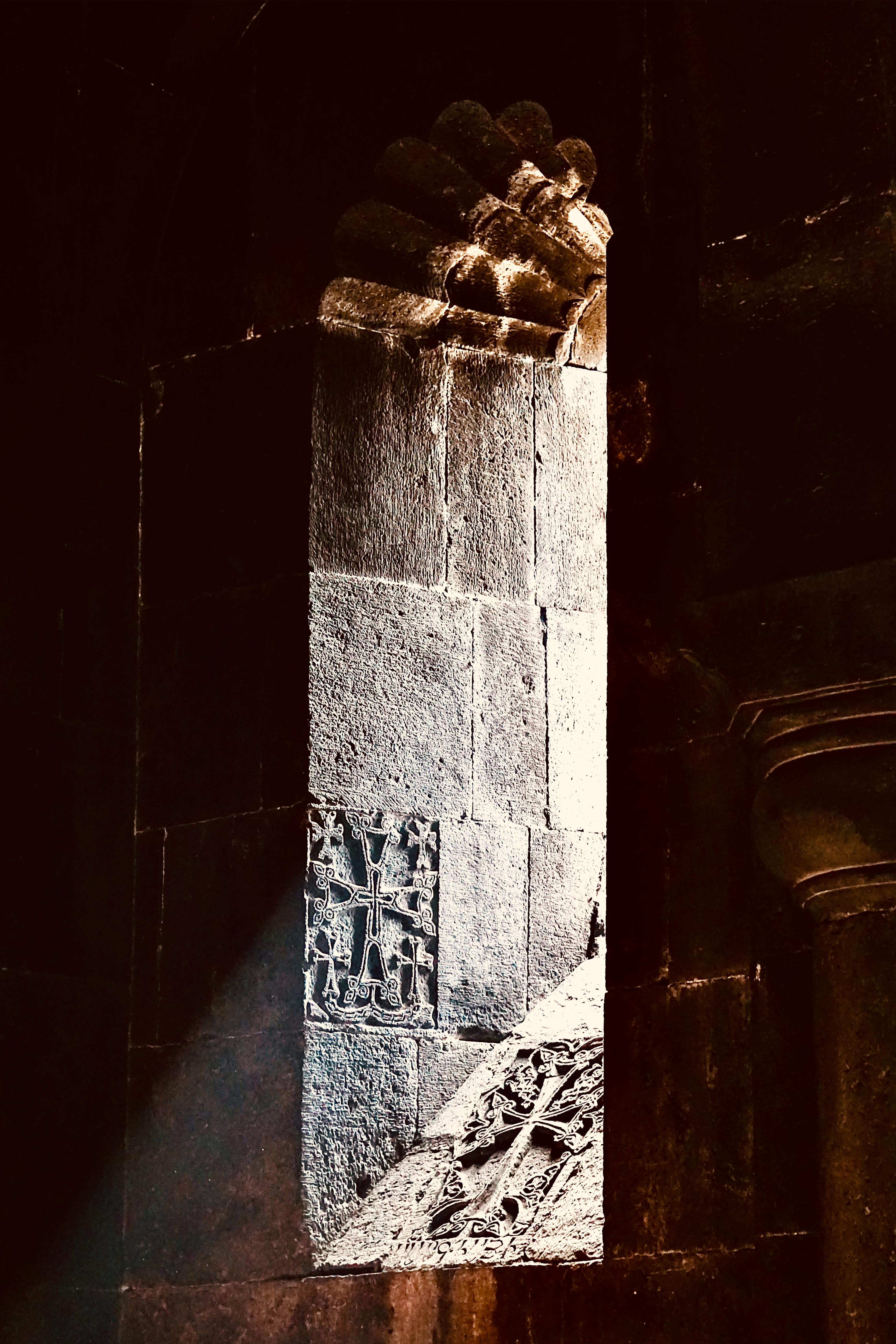 Stone Wall with Craved Symbols · Free Stock Photo