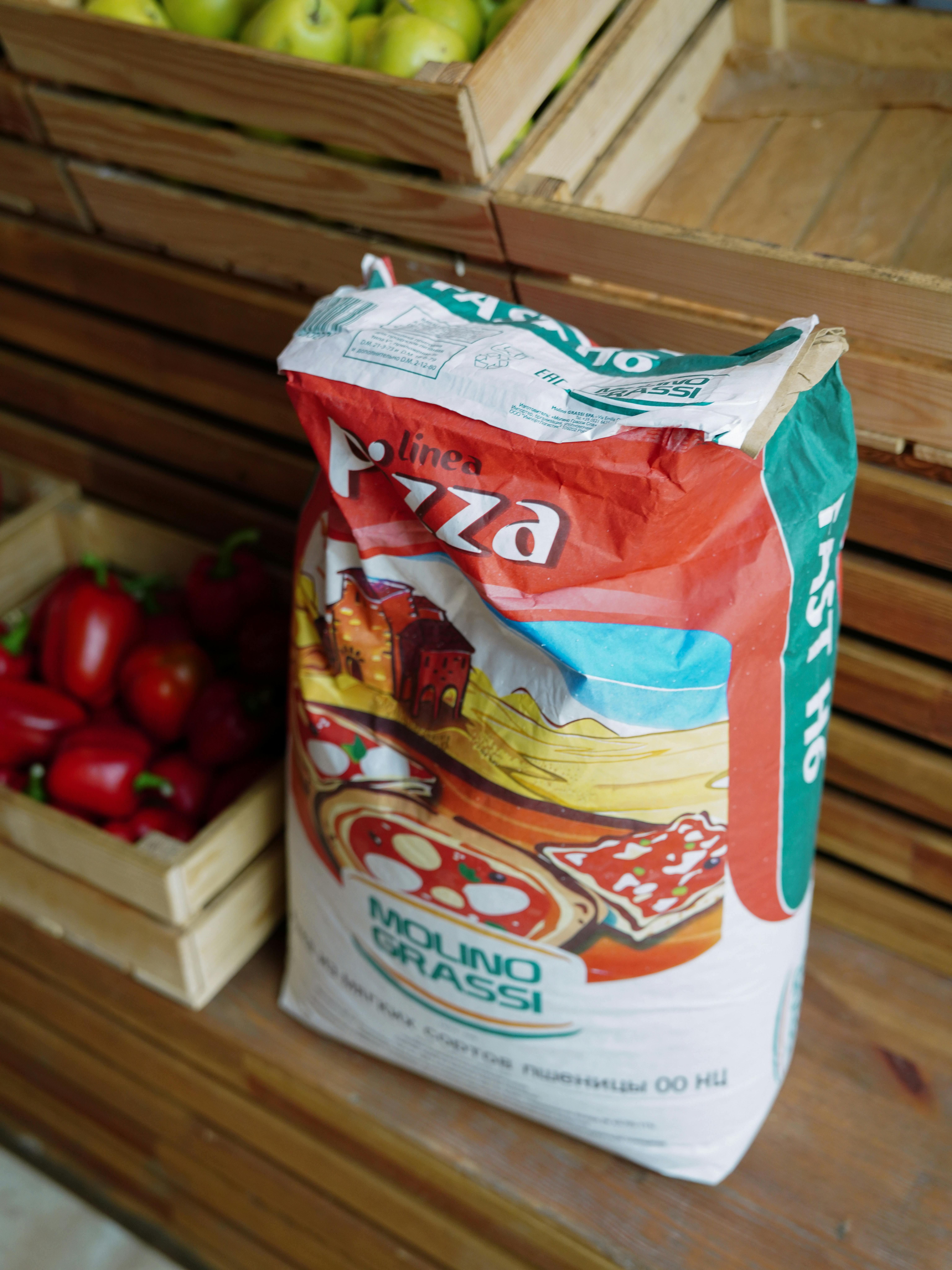 Flour Bag and Wooden Boxes · Free Stock Photo