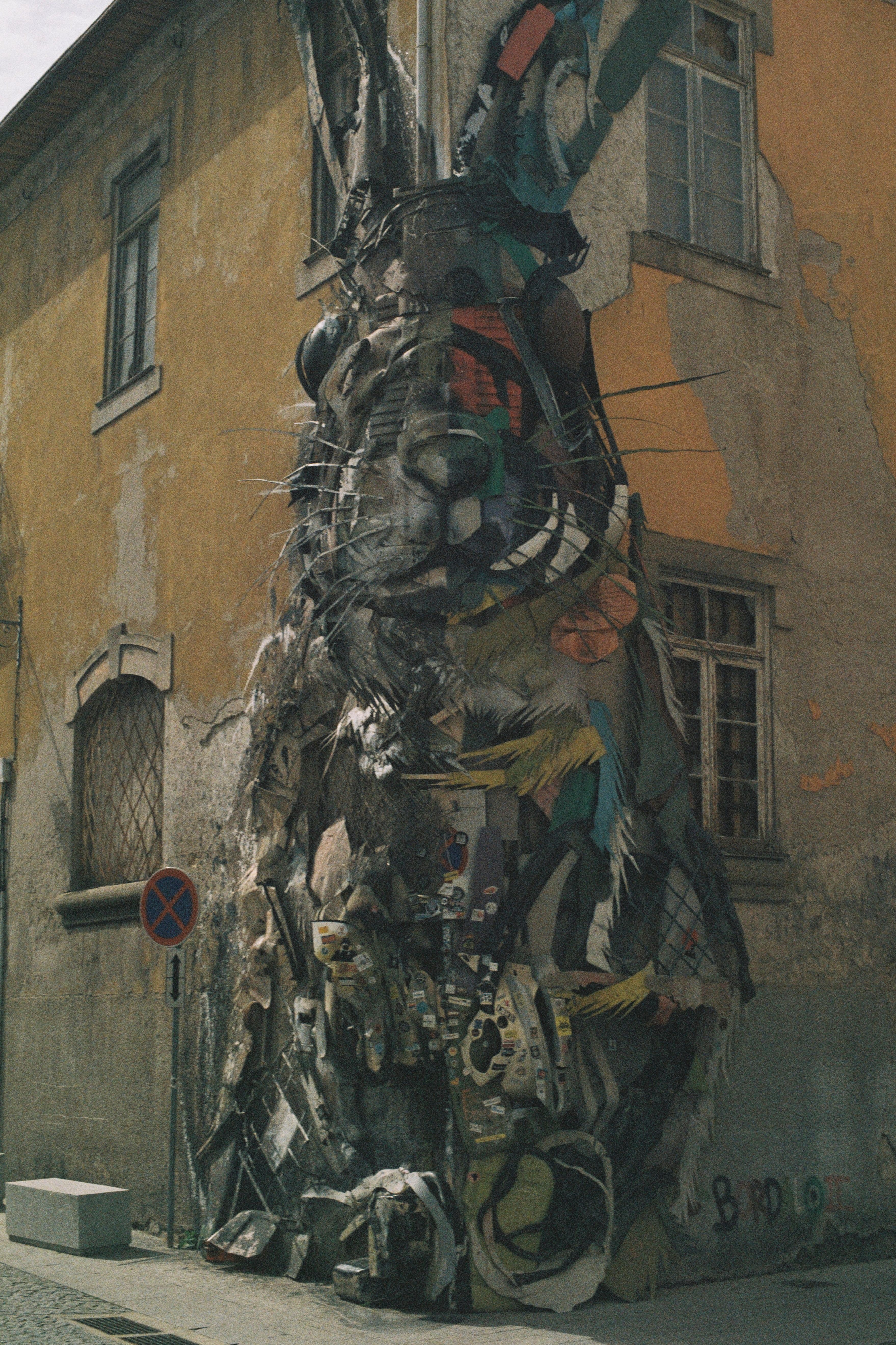 A sculpture of a rabbit made out of trash · Free Stock Photo