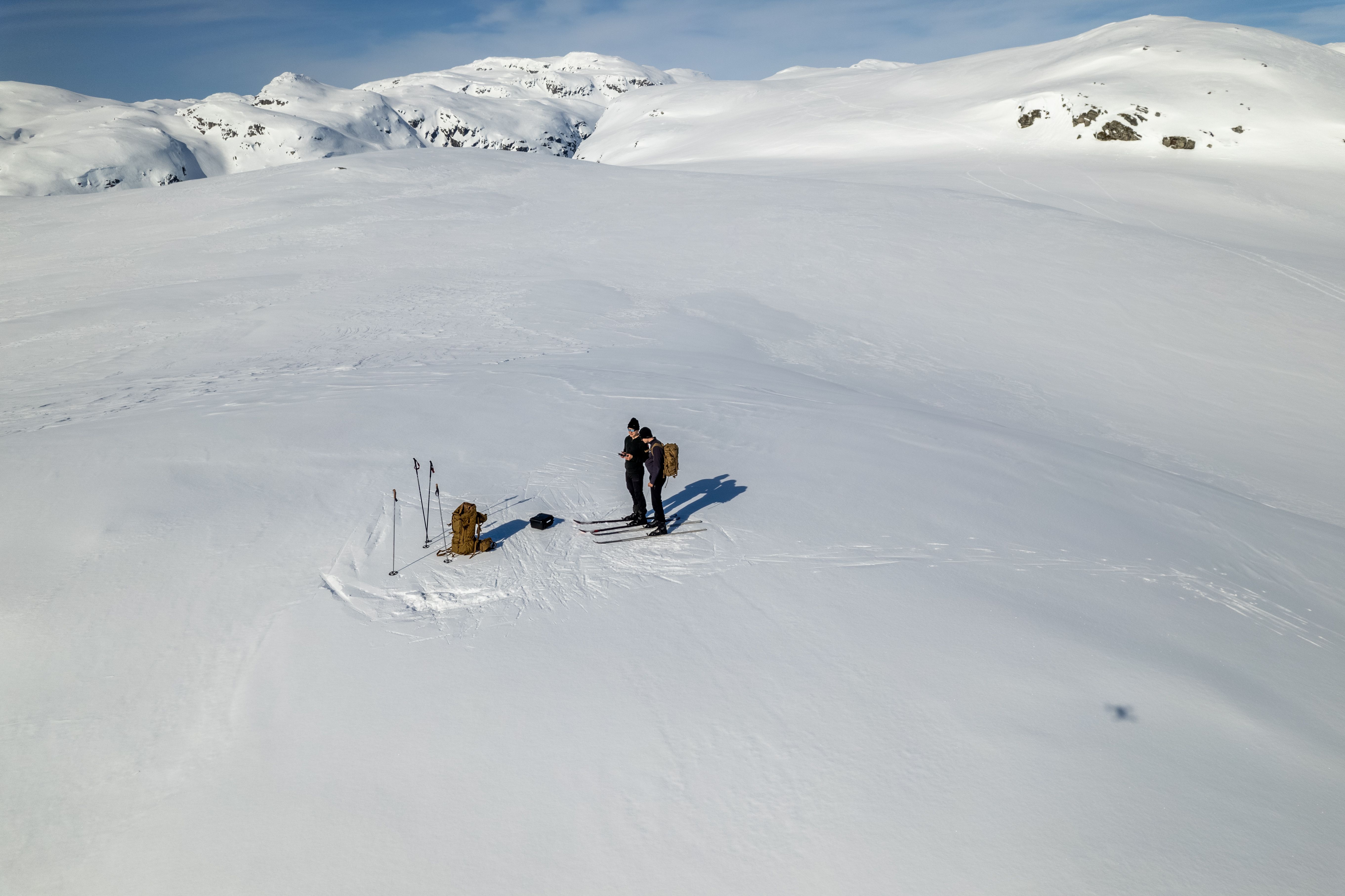 People Skiing in Mountains · Free Stock Photo
