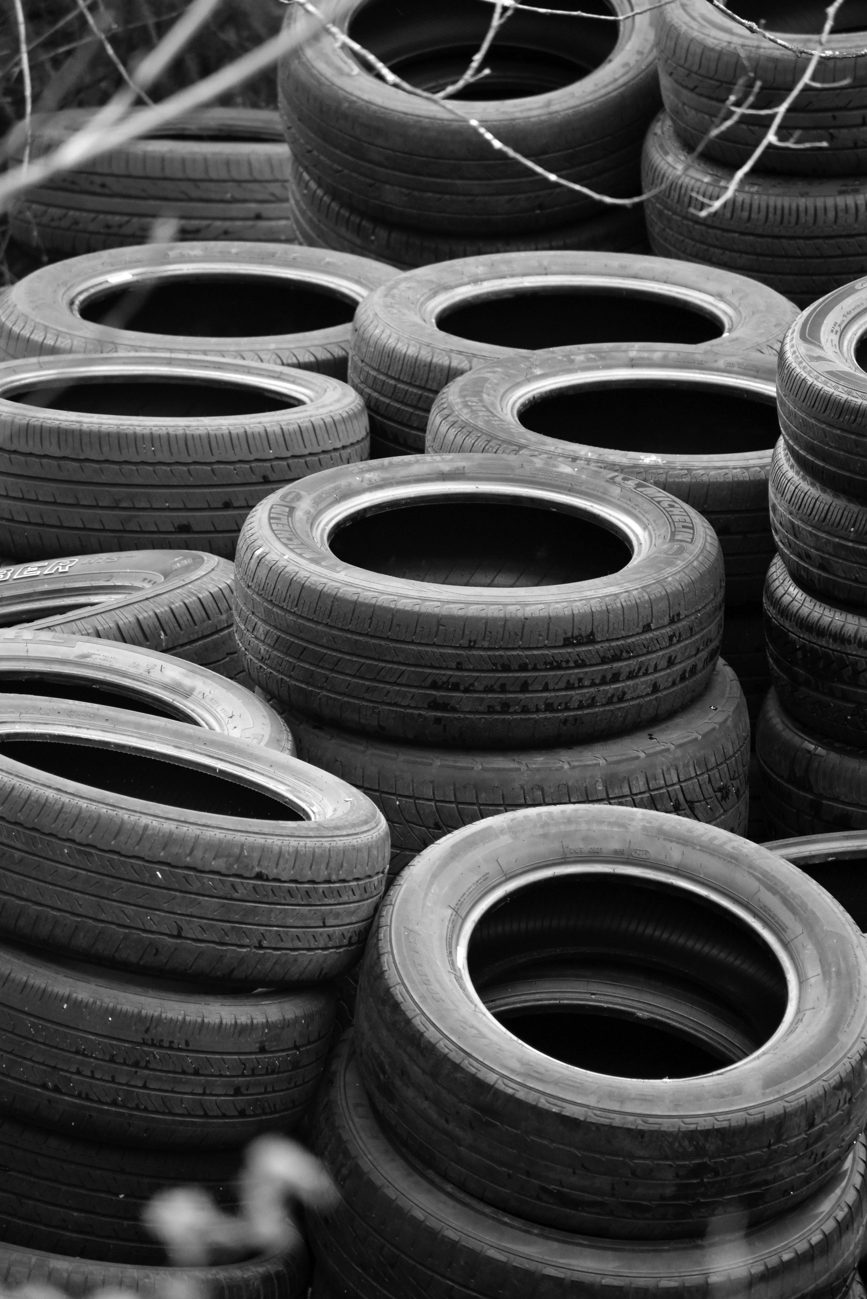 A Stack of Car Tires · Free Stock Photo