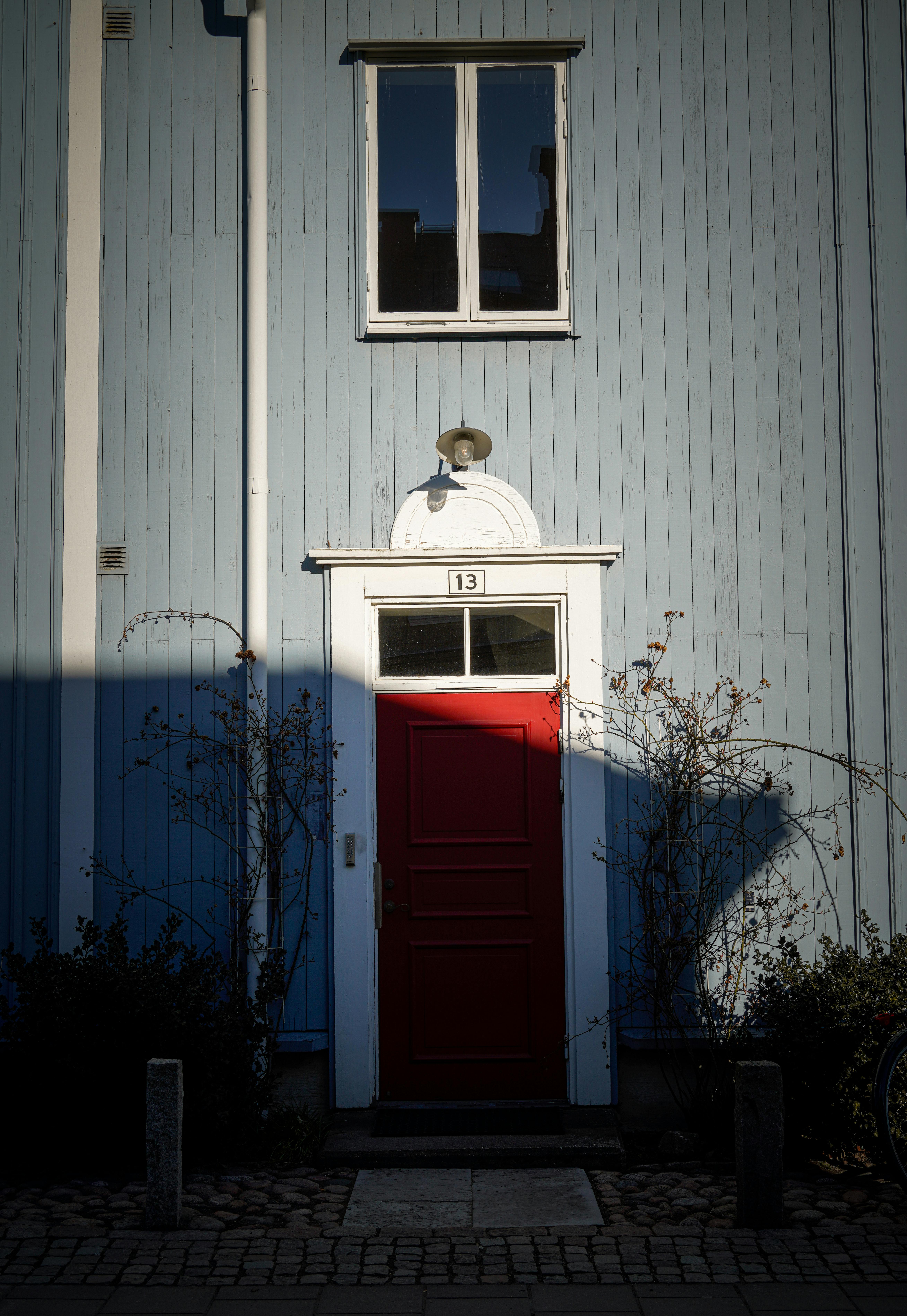 Shadowed Red Door · Free Stock Photo