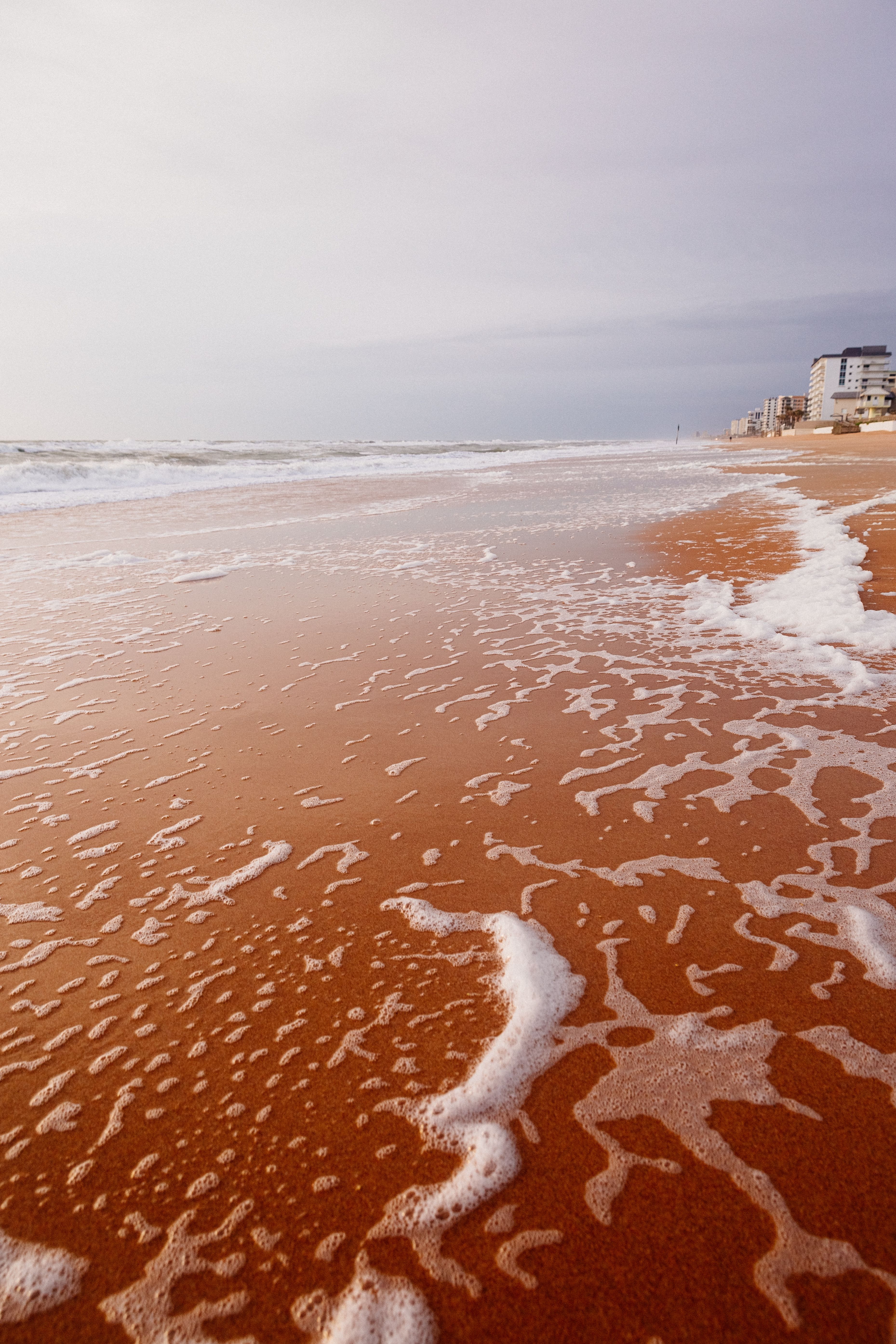 View of Waves Washing Up the Beach · Free Stock Photo