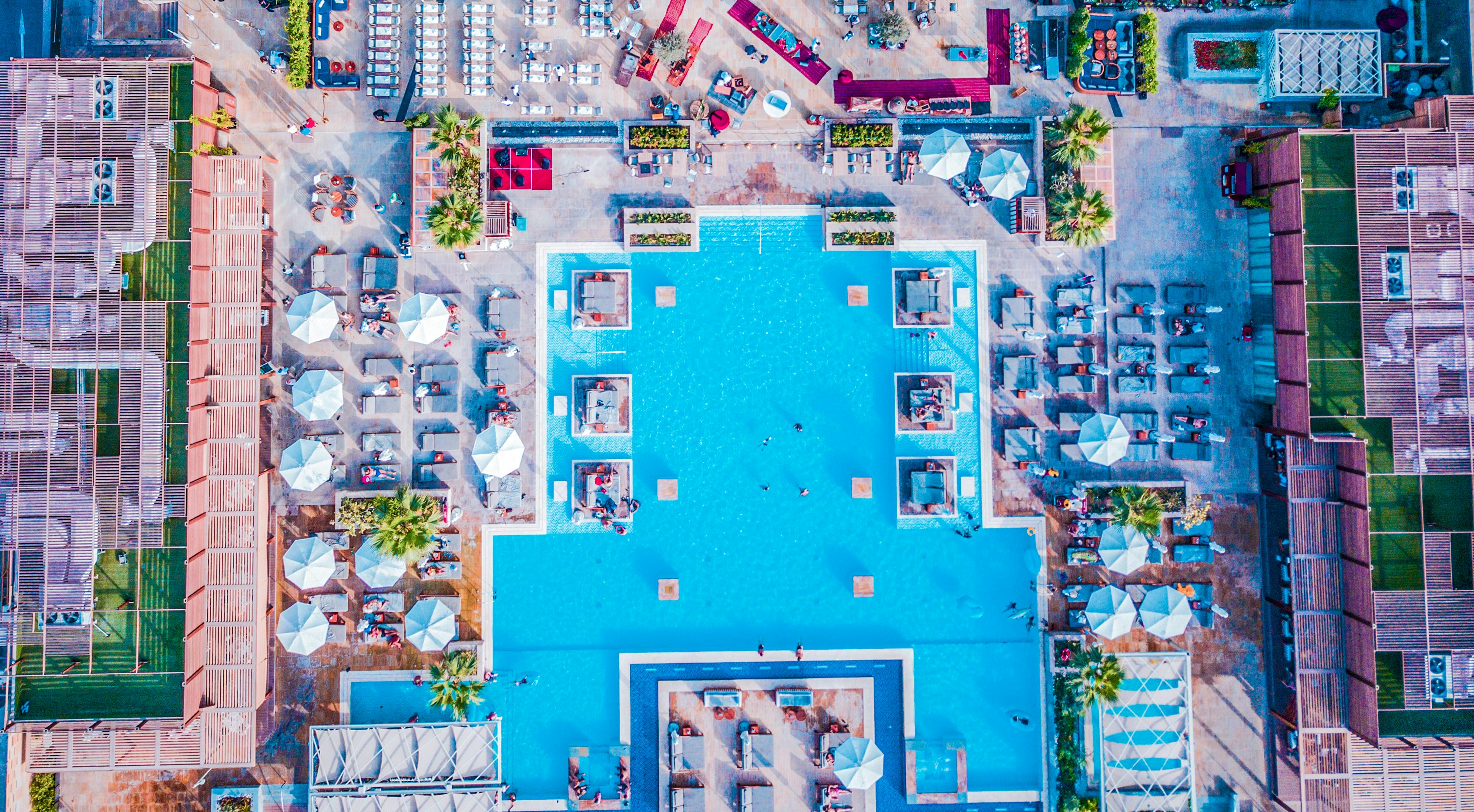 Bird's-eye View of Swimming Pool · Free Stock Photo