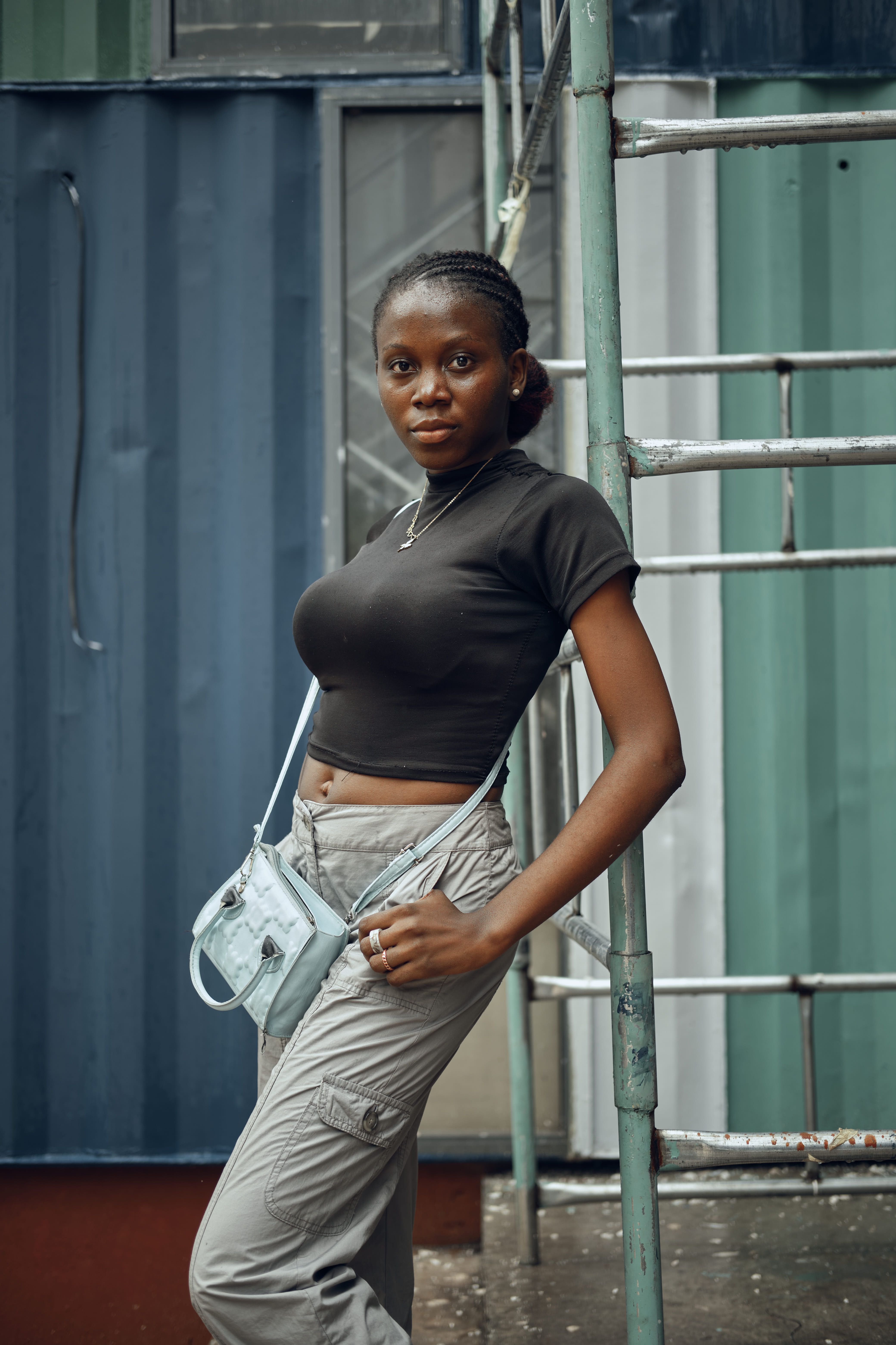 Woman Posing with Bag · Free Stock Photo