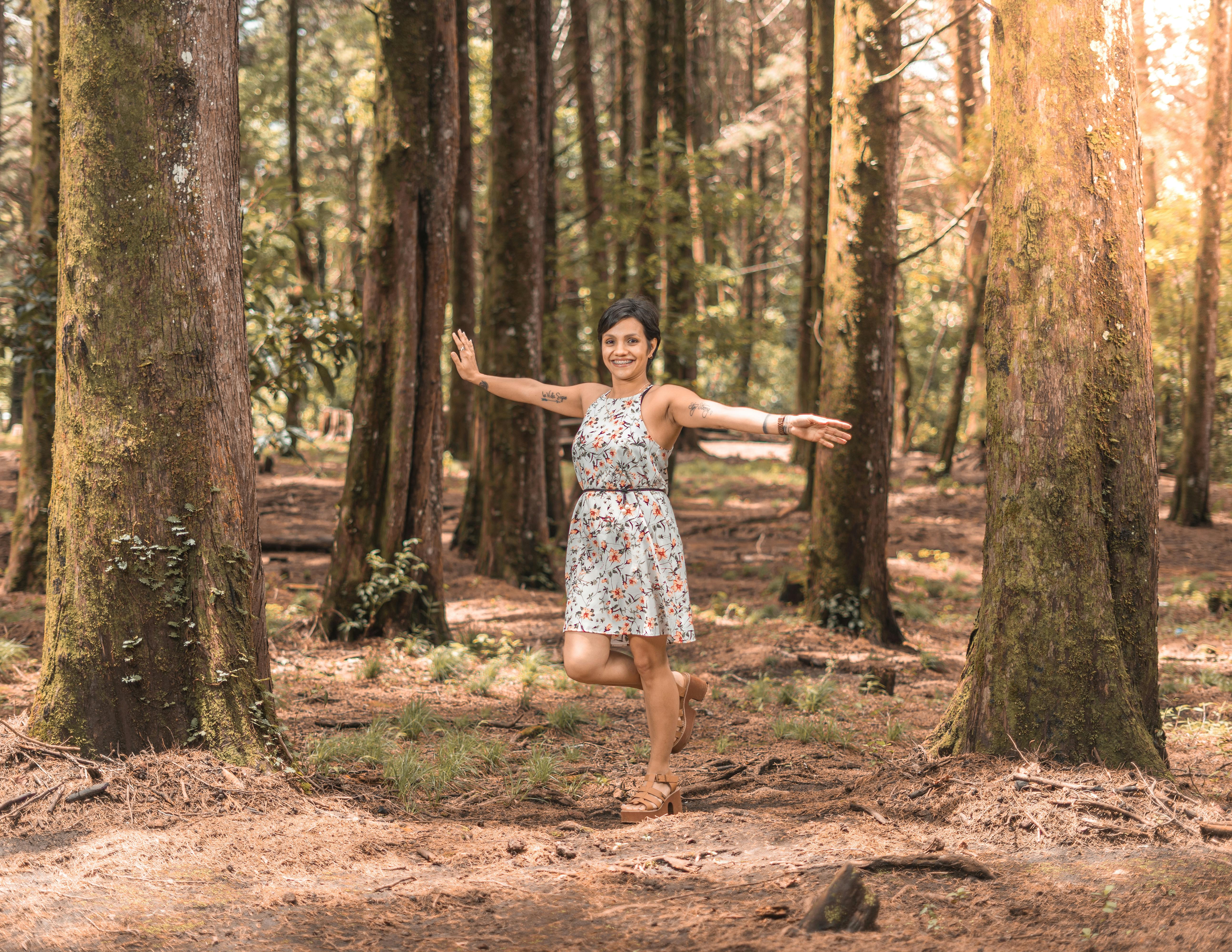 Woman Posing in a Forest · Free Stock Photo