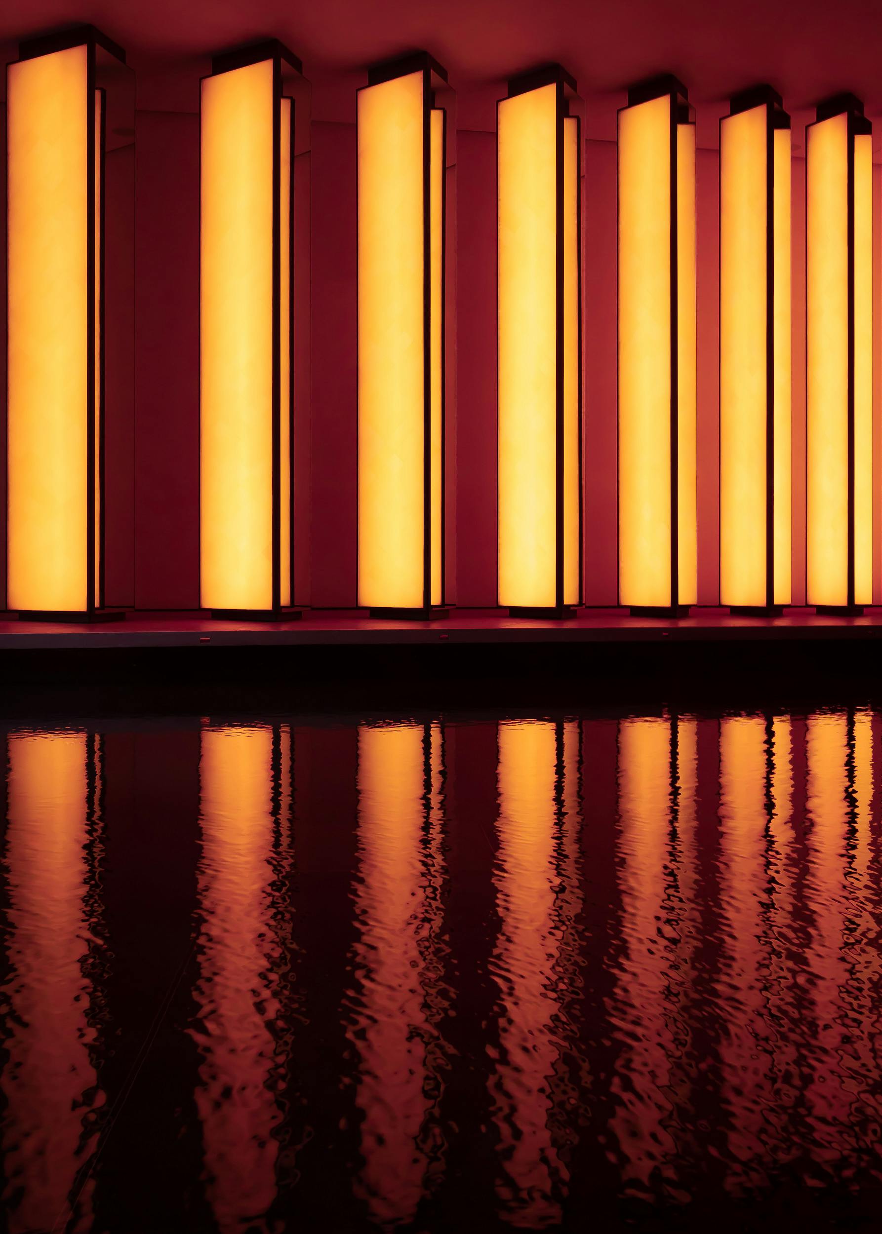 Modern Lights Reflecting in Water · Free Stock Photo