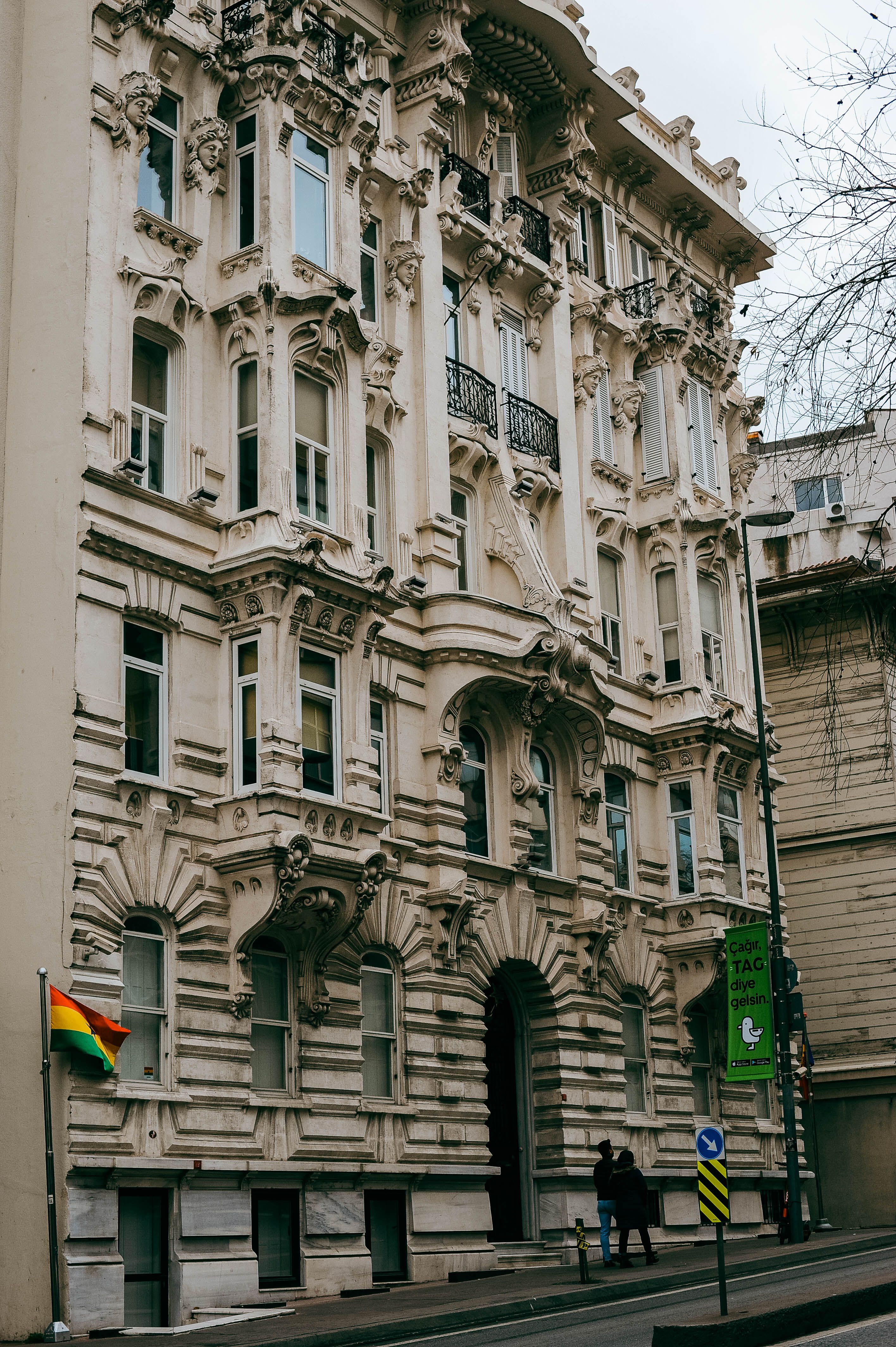 Ornamented Building near Street · Free Stock Photo
