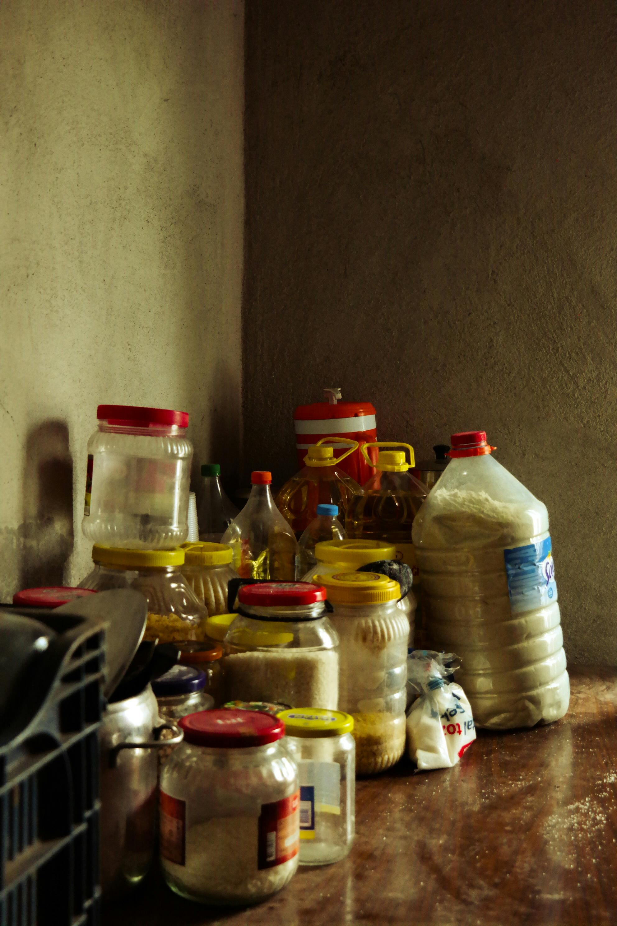 Jars and Bottles on the Kitchen Counter · Free Stock Photo