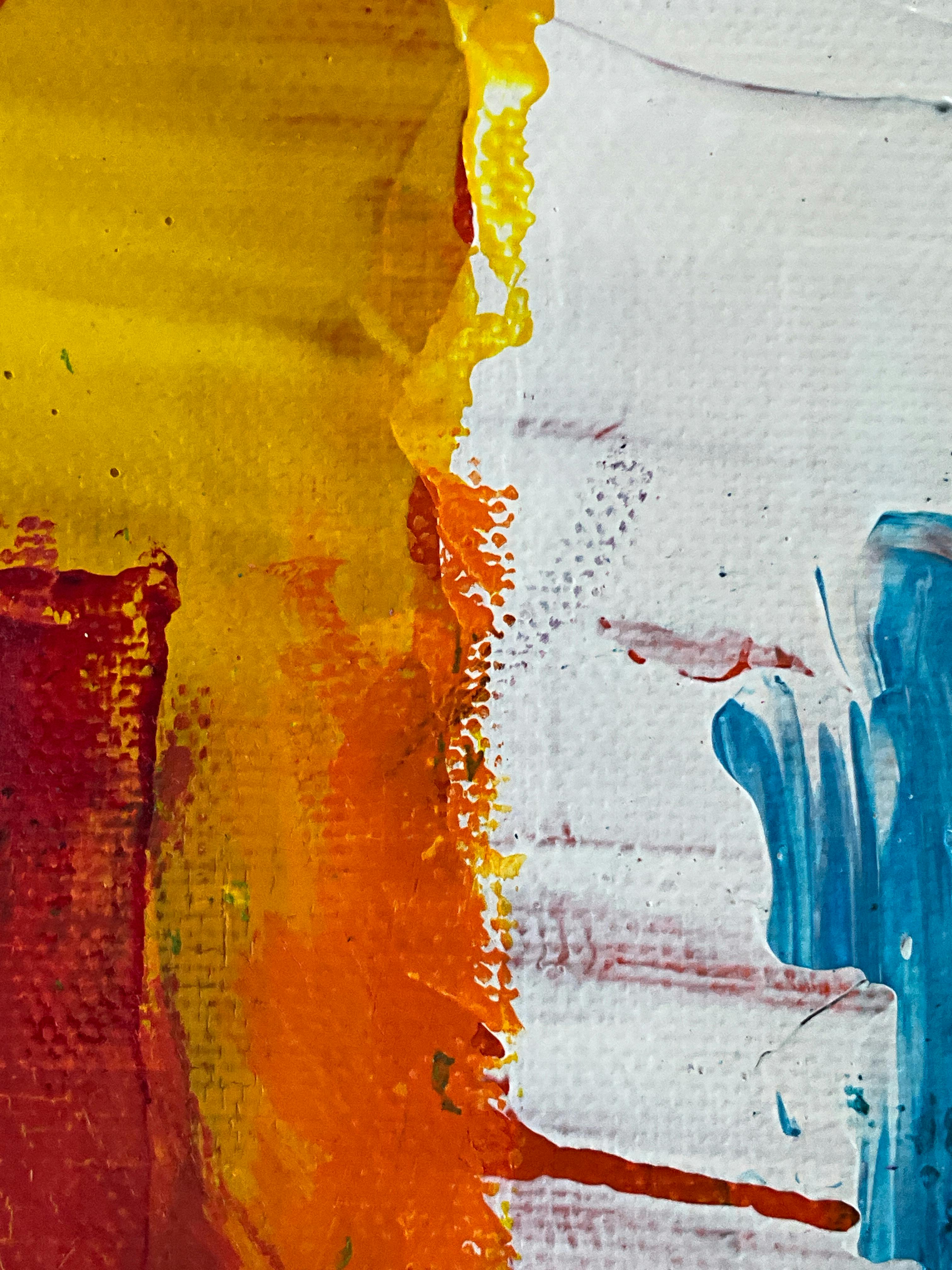 Orange and Blue Abstract Painting · Free Stock Photo