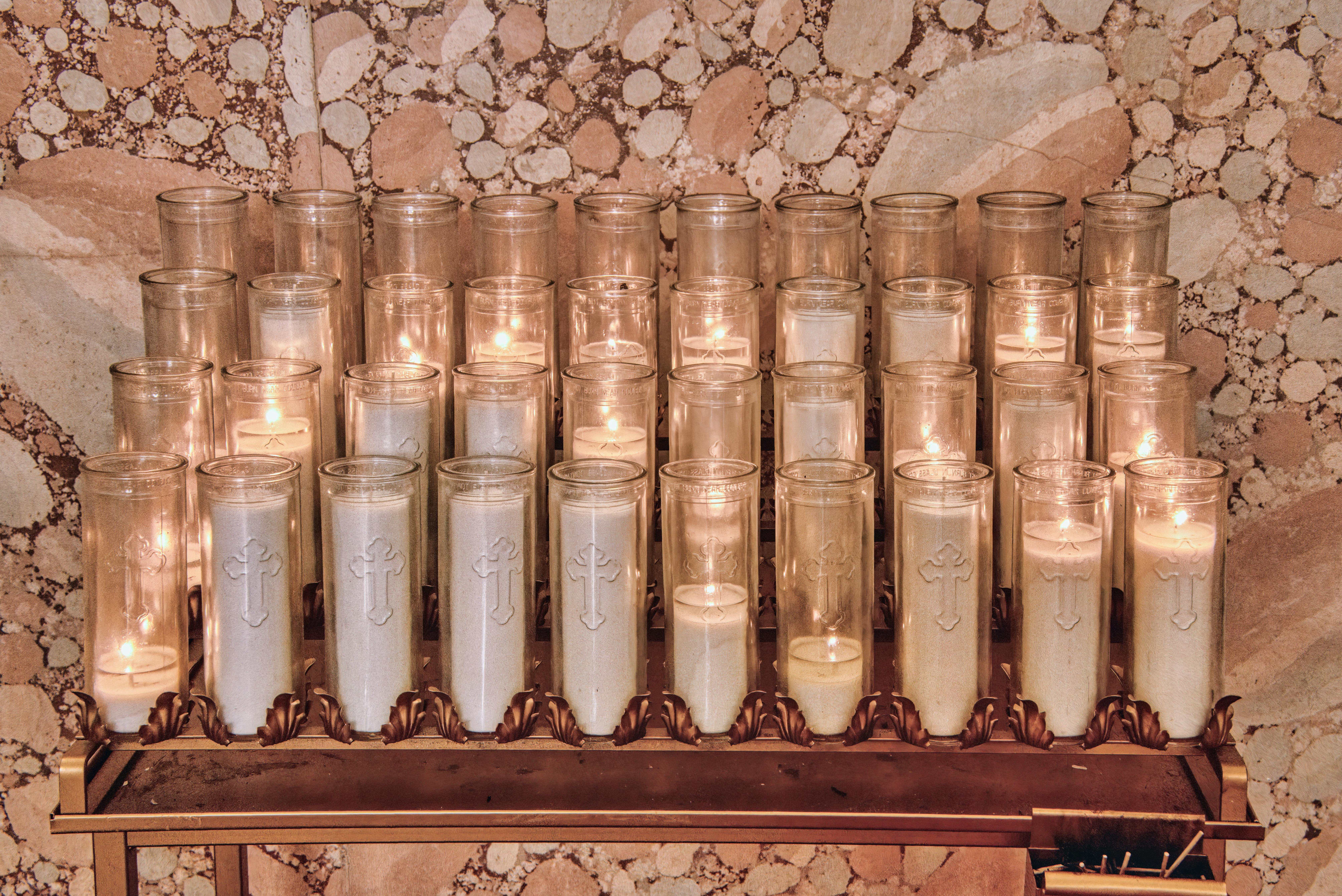 Offering Candles in Church · Free Stock Photo