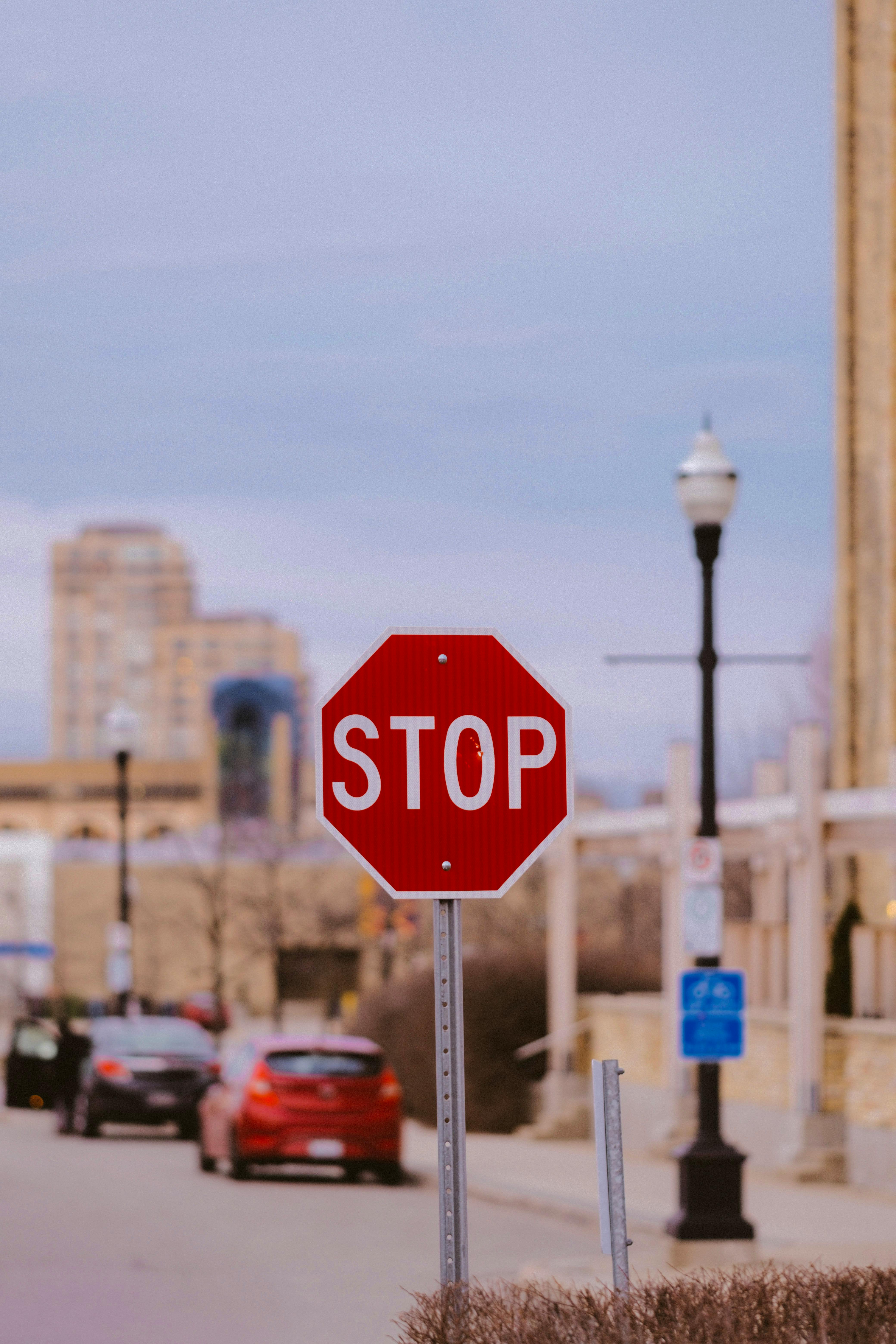 Close-up of a Stop Sign · Free Stock Photo