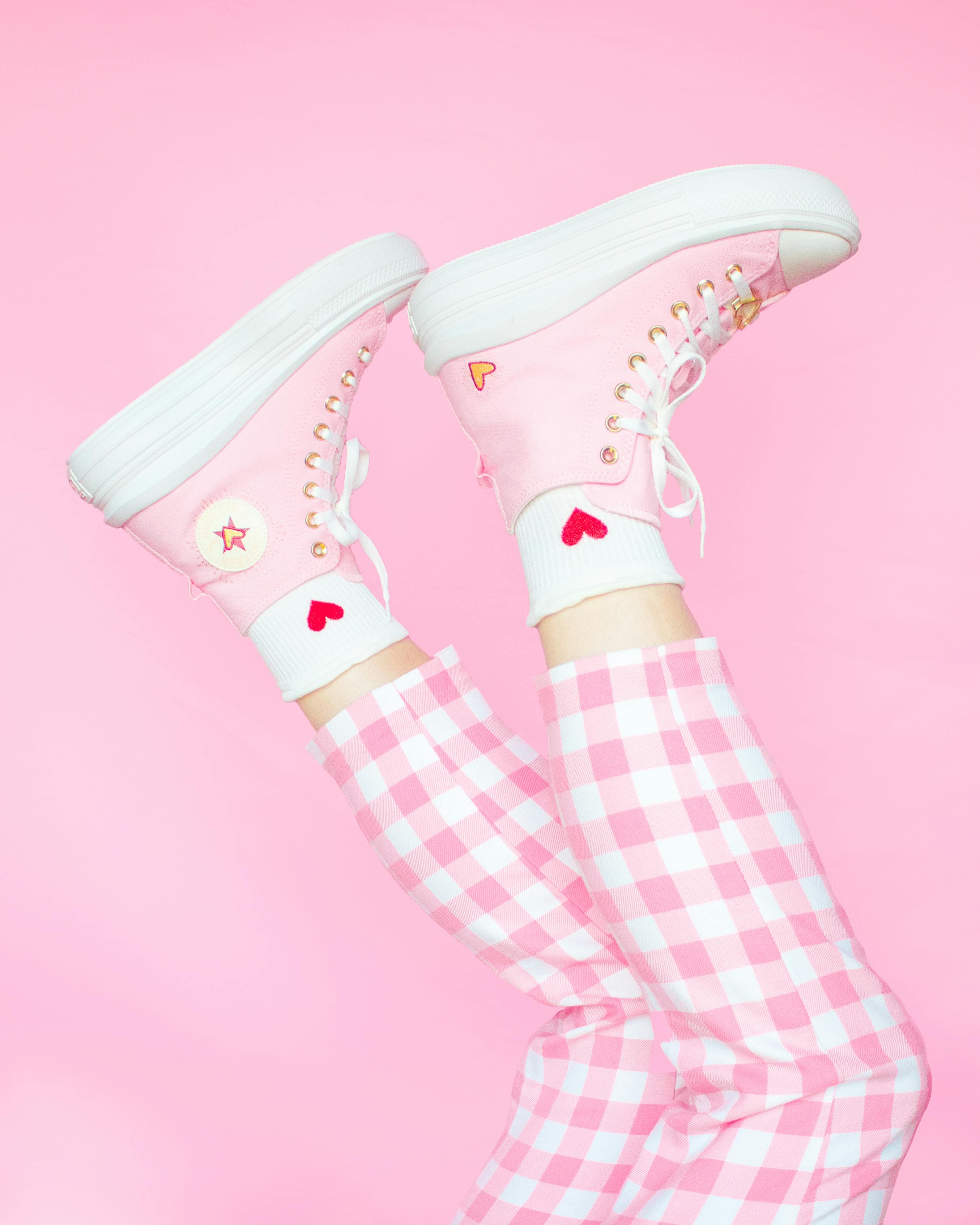 Pink Heart Converse Sneakers · Free Stock Photo