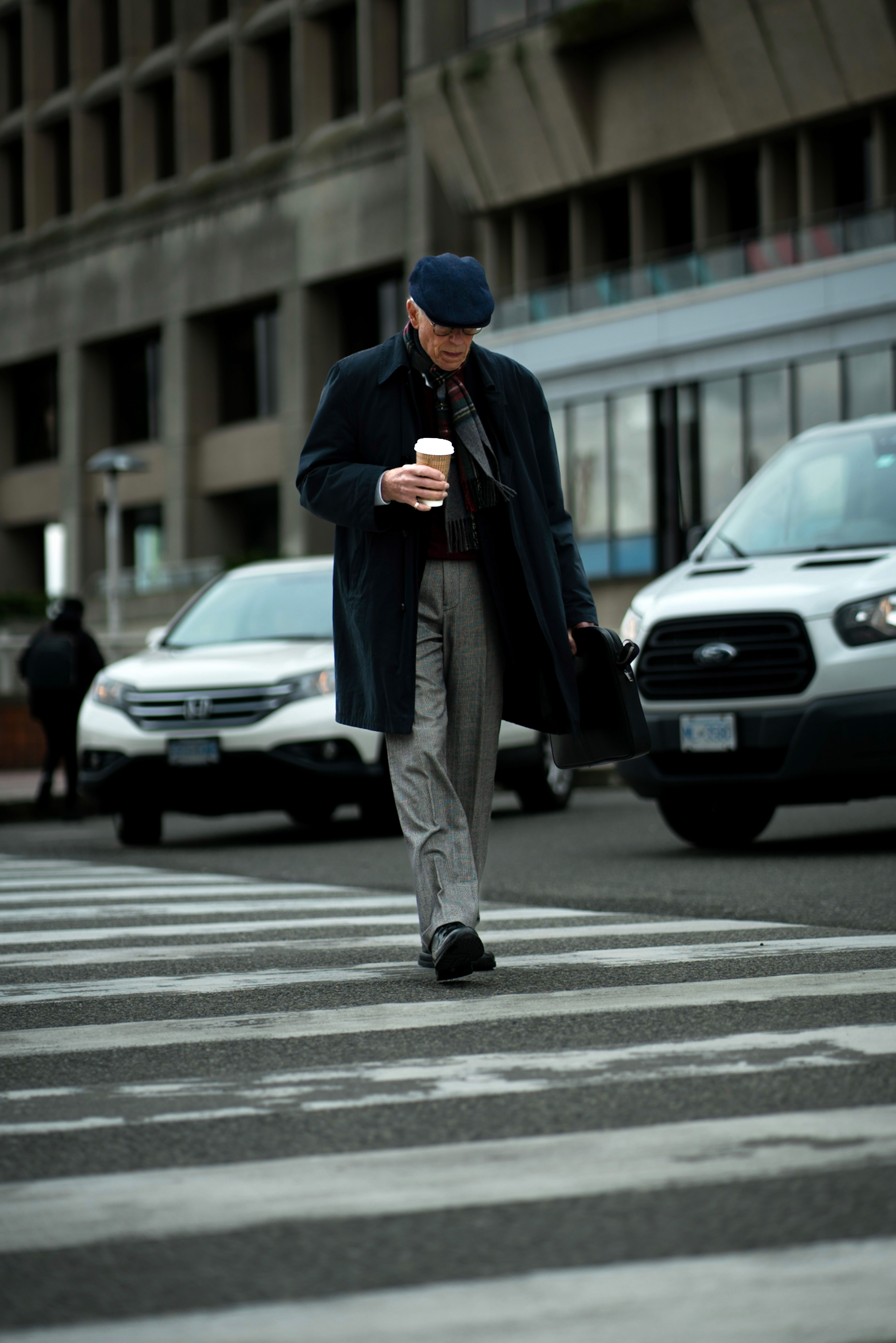 Man Walking on Zebra Crossing · Free Stock Photo