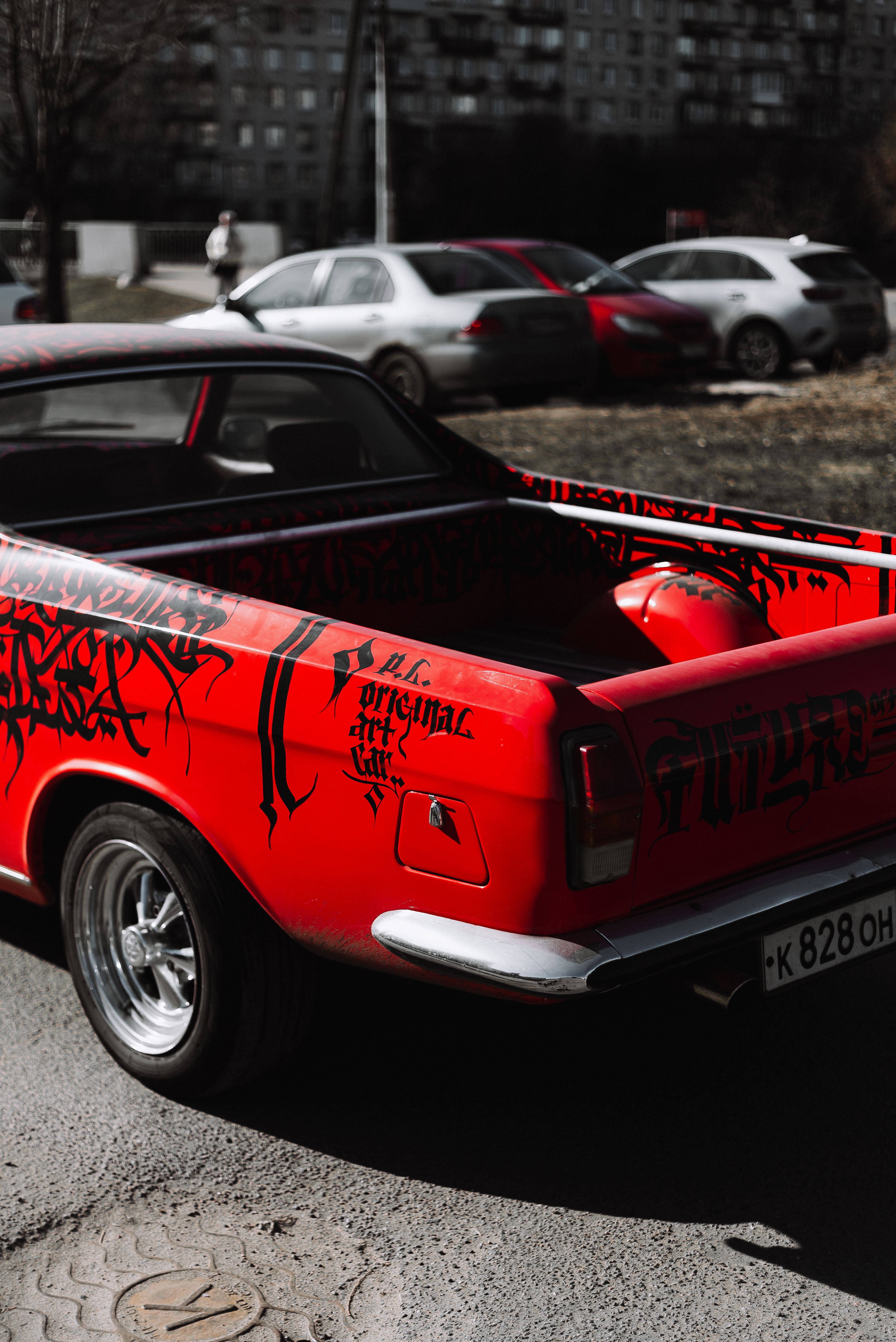A Red Custom Volga Pick-up · Free Stock Photo