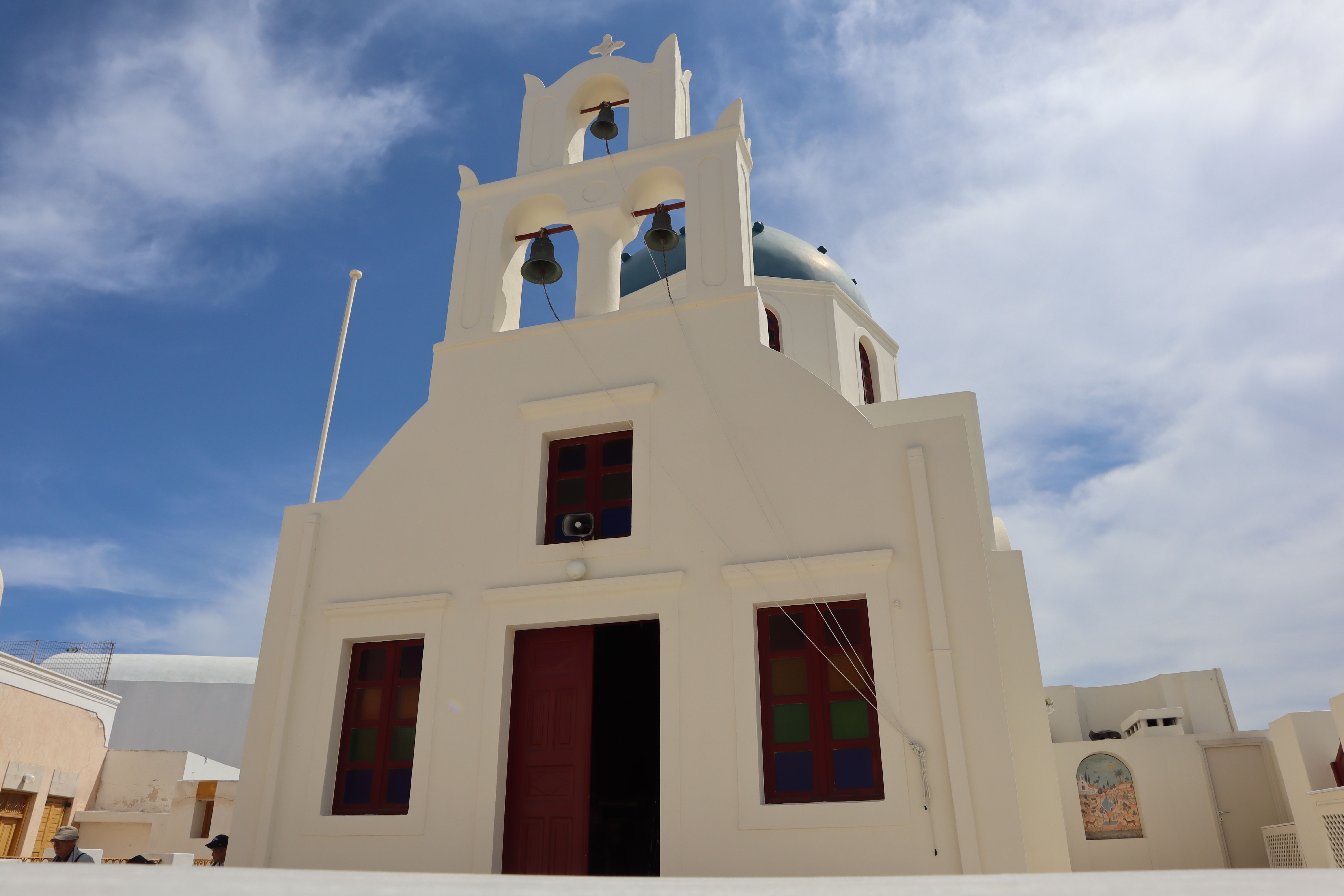 Facade of the Church on Nikolaou Nomikou, Oia, Santorini, Greece · Free ...