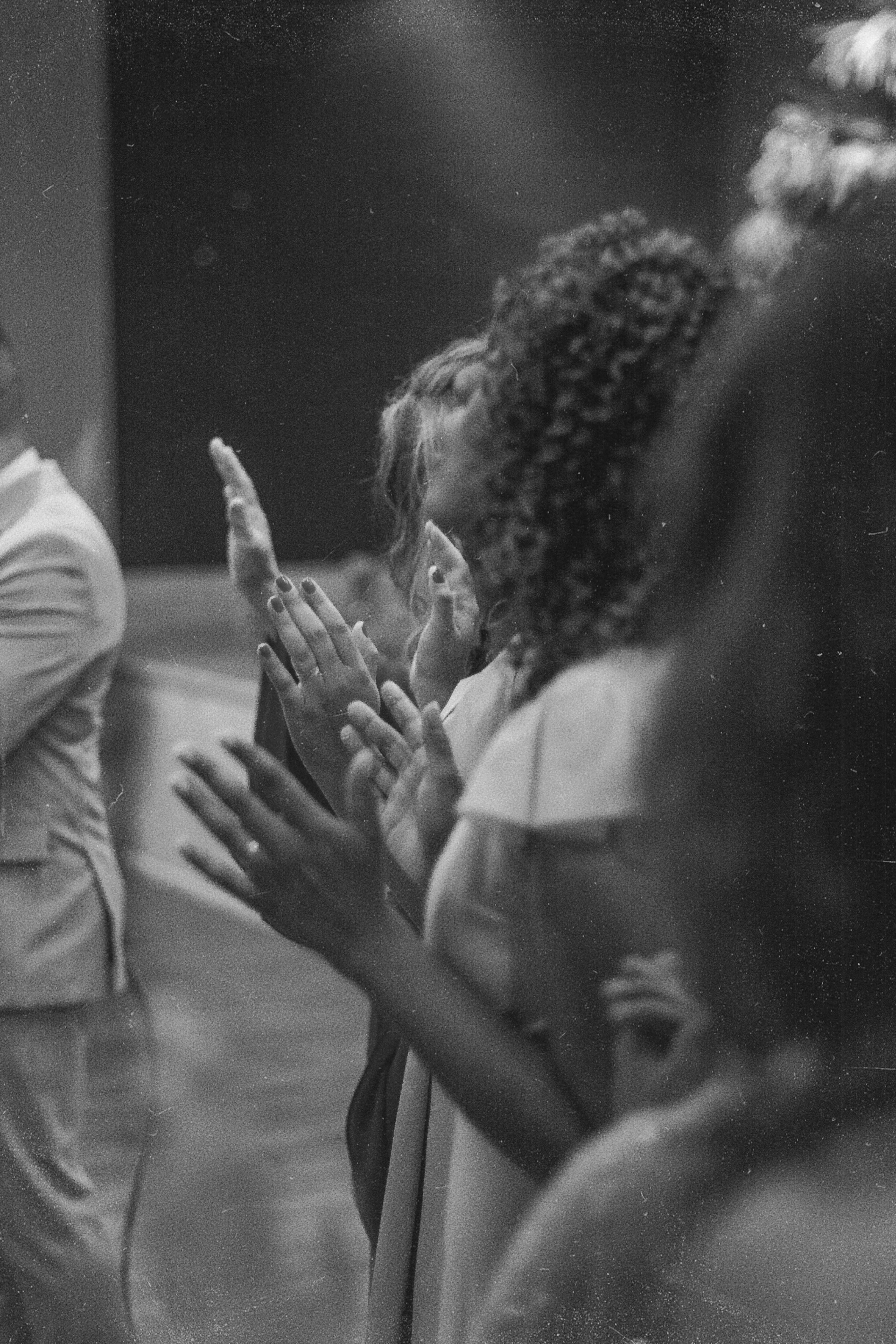 Black and White Photo of People Singing and Praying in Church · Free ...
