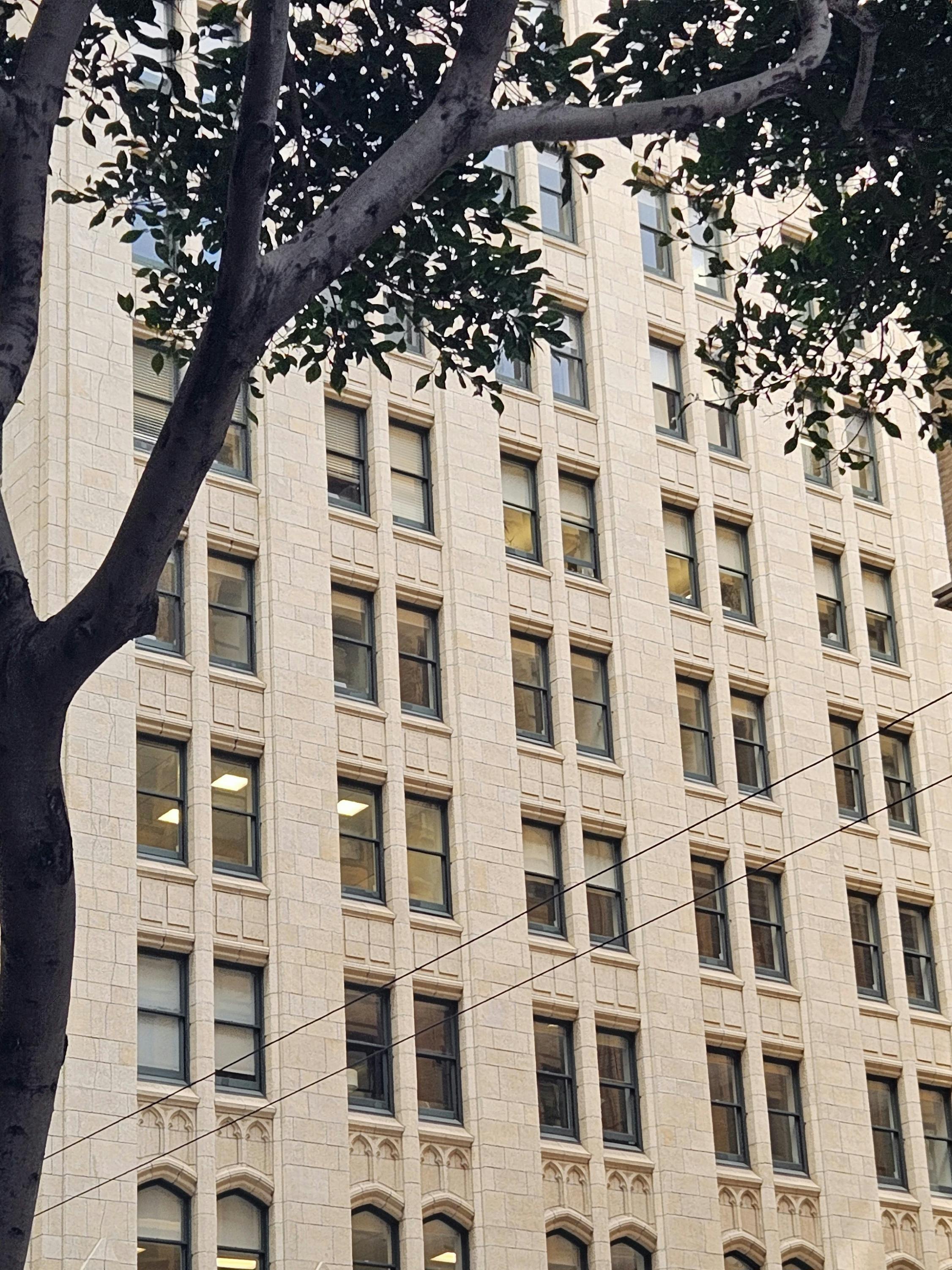 Close-up of the Facade of the Russ Building, 235 Montgomery Street, San ...