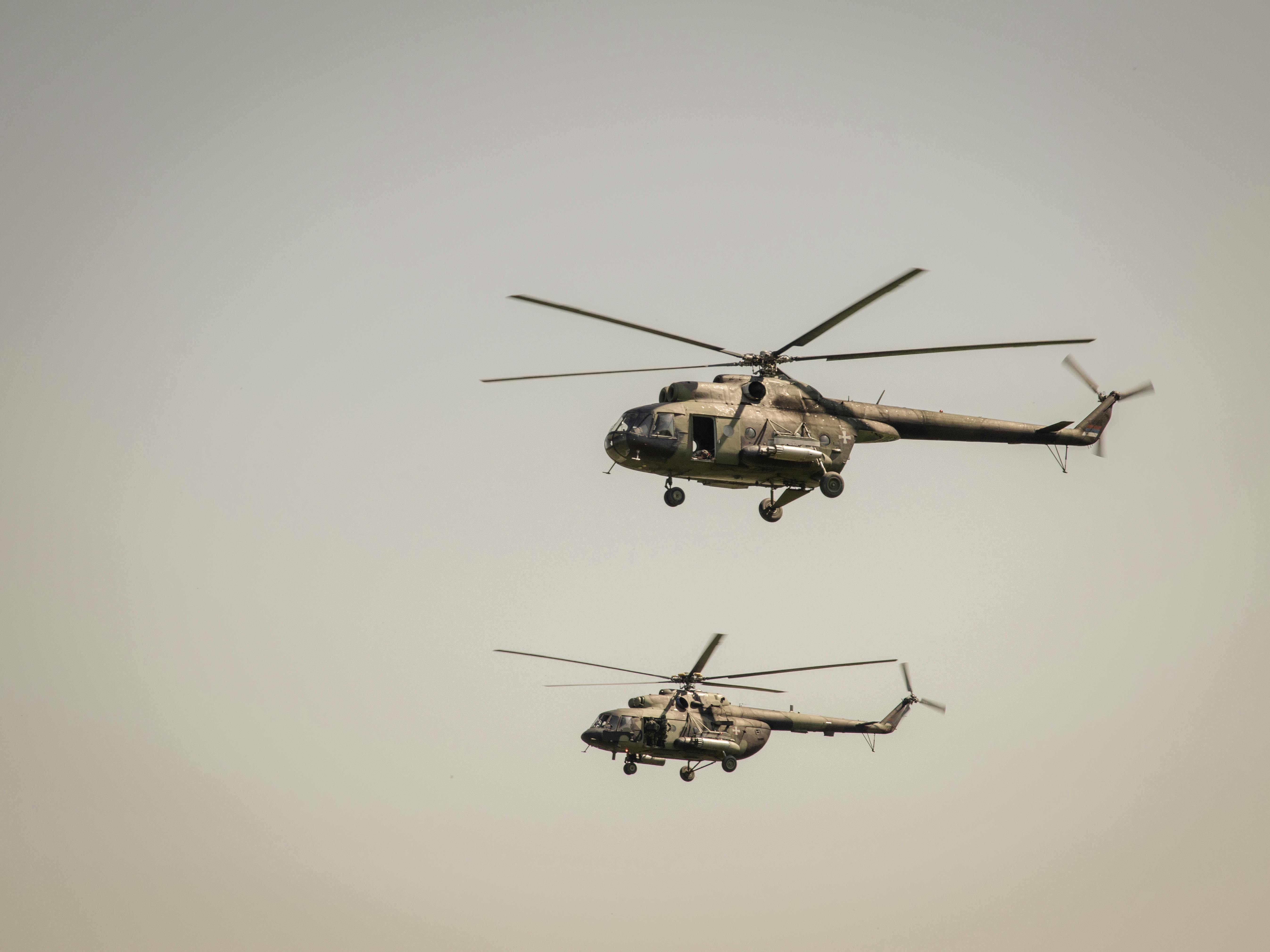 Military Helicopters Flying · Free Stock Photo