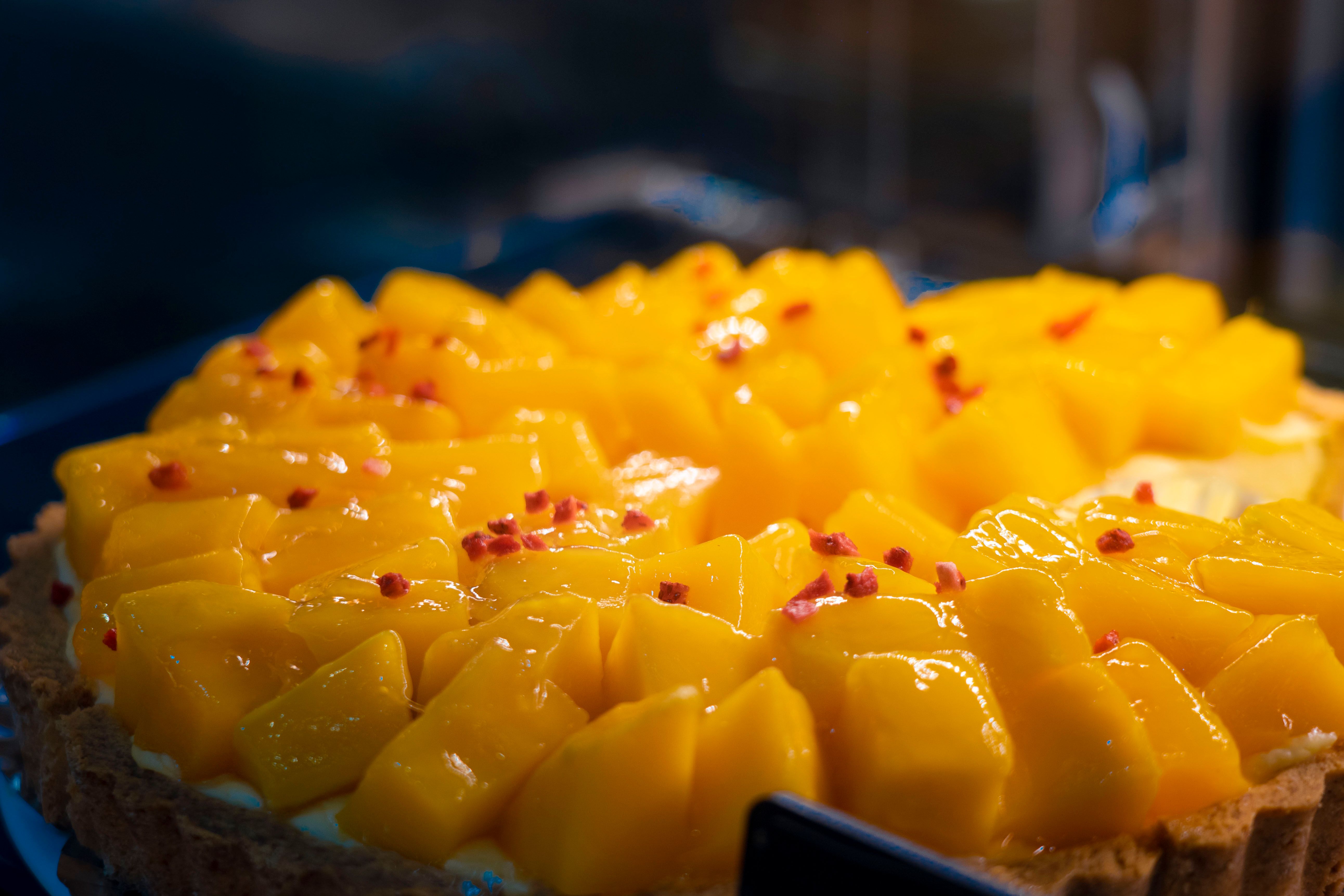 Close up of Cake with Yellow Fruit · Free Stock Photo