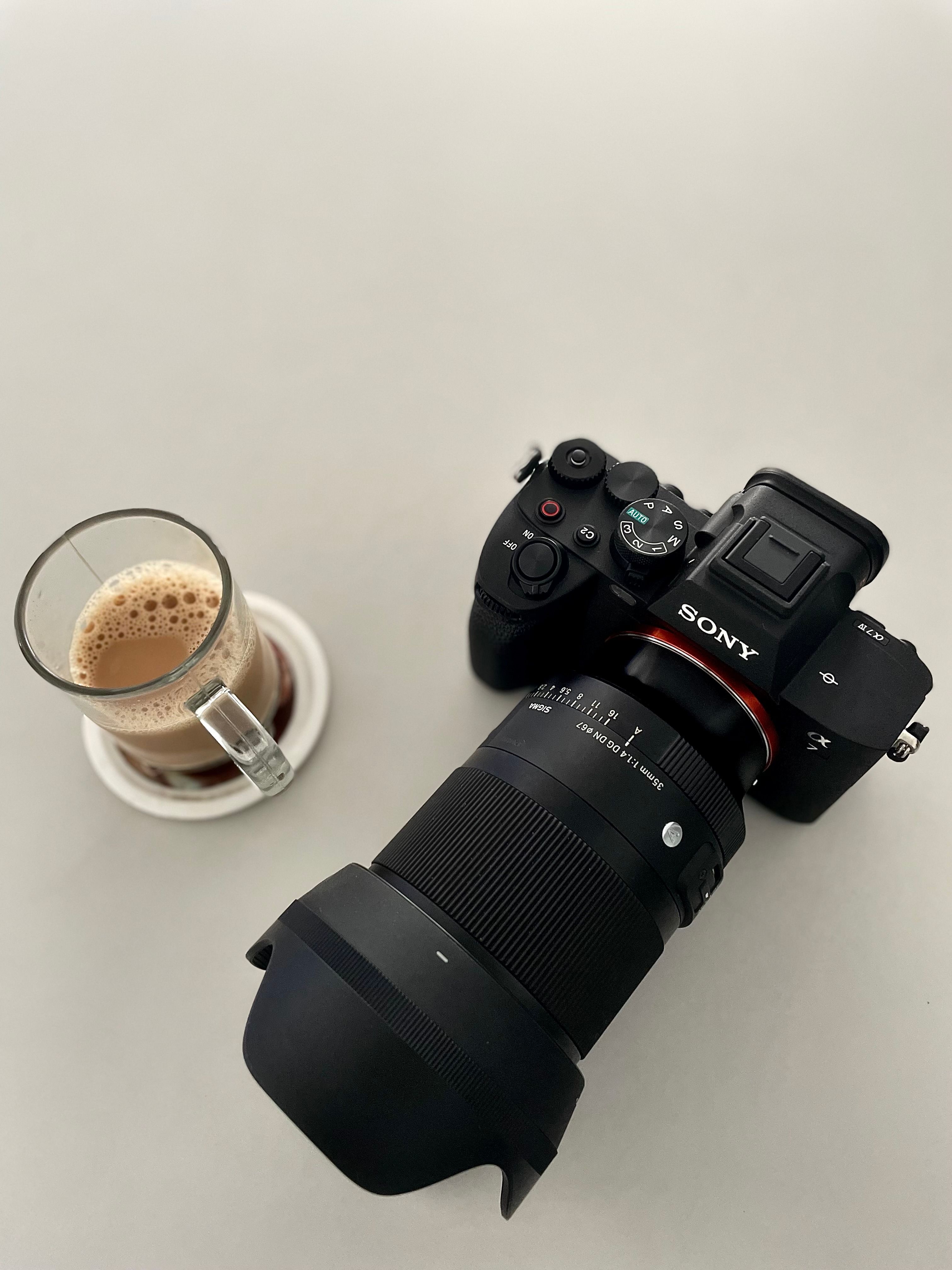 Camera and Coffee · Free Stock Photo
