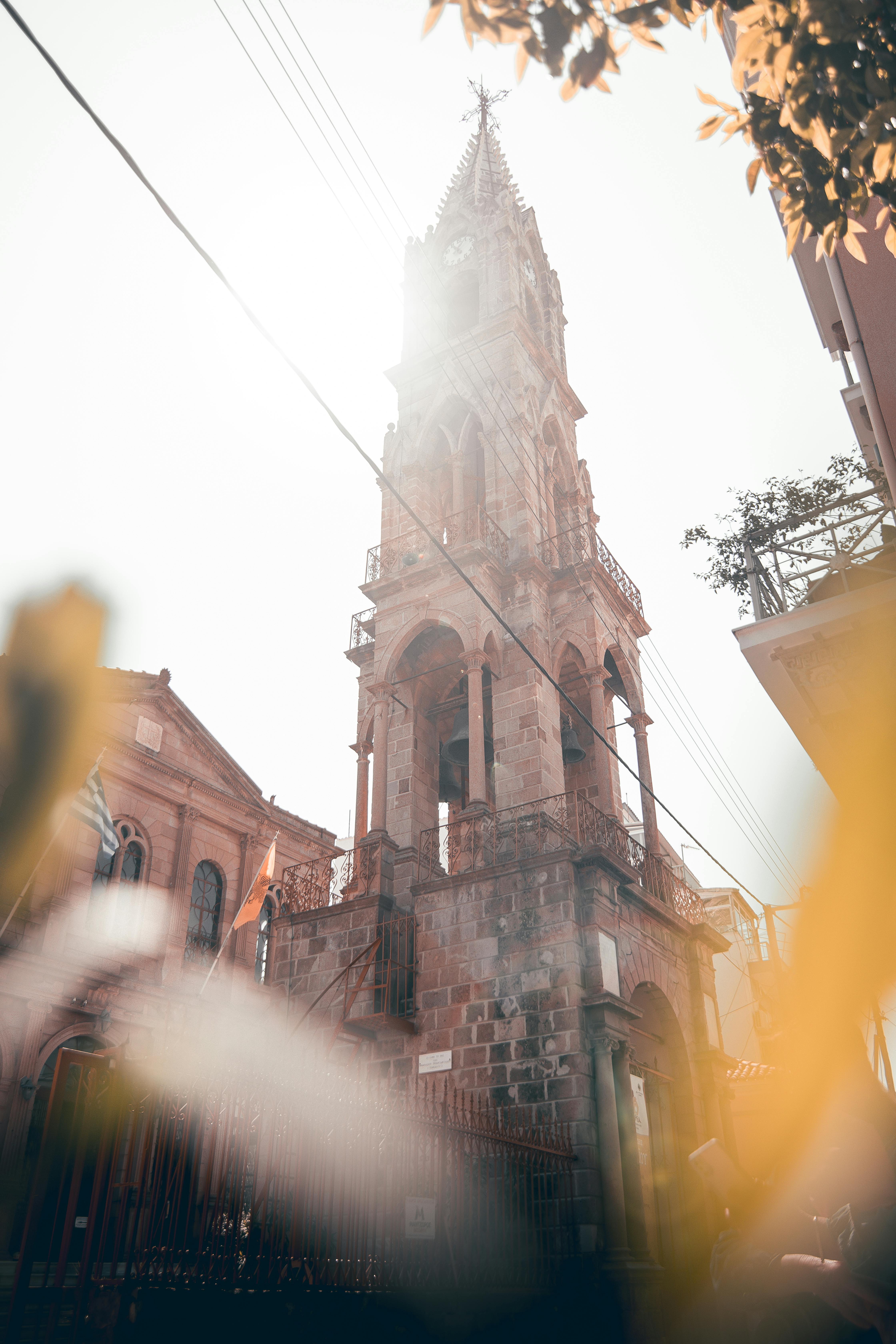 Bell Tower of St Athanasios Cathedral in Mitilini on the Greek Island ...