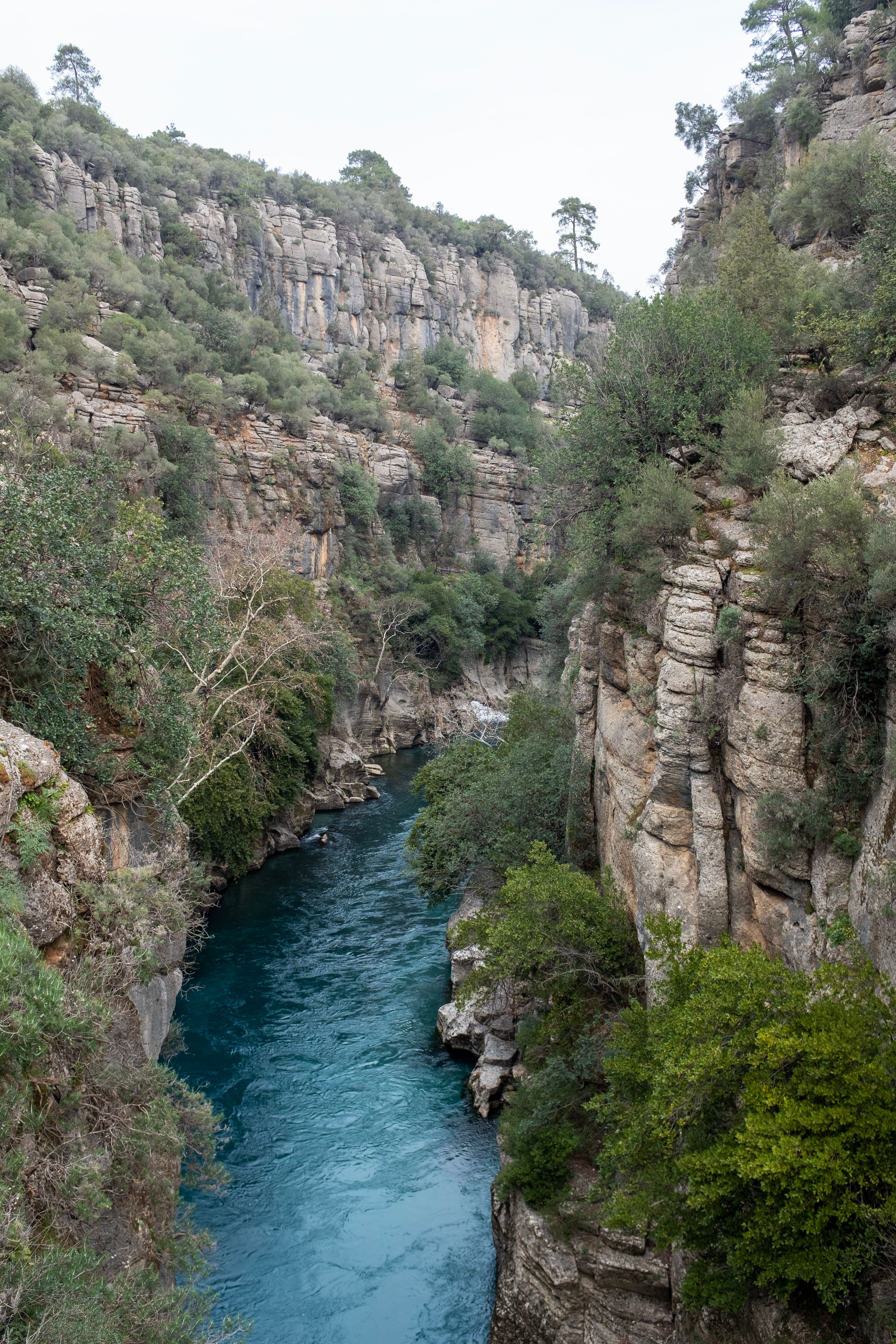 Scenic View of Rock Formations and a River in a Valley in Turkey · Free ...