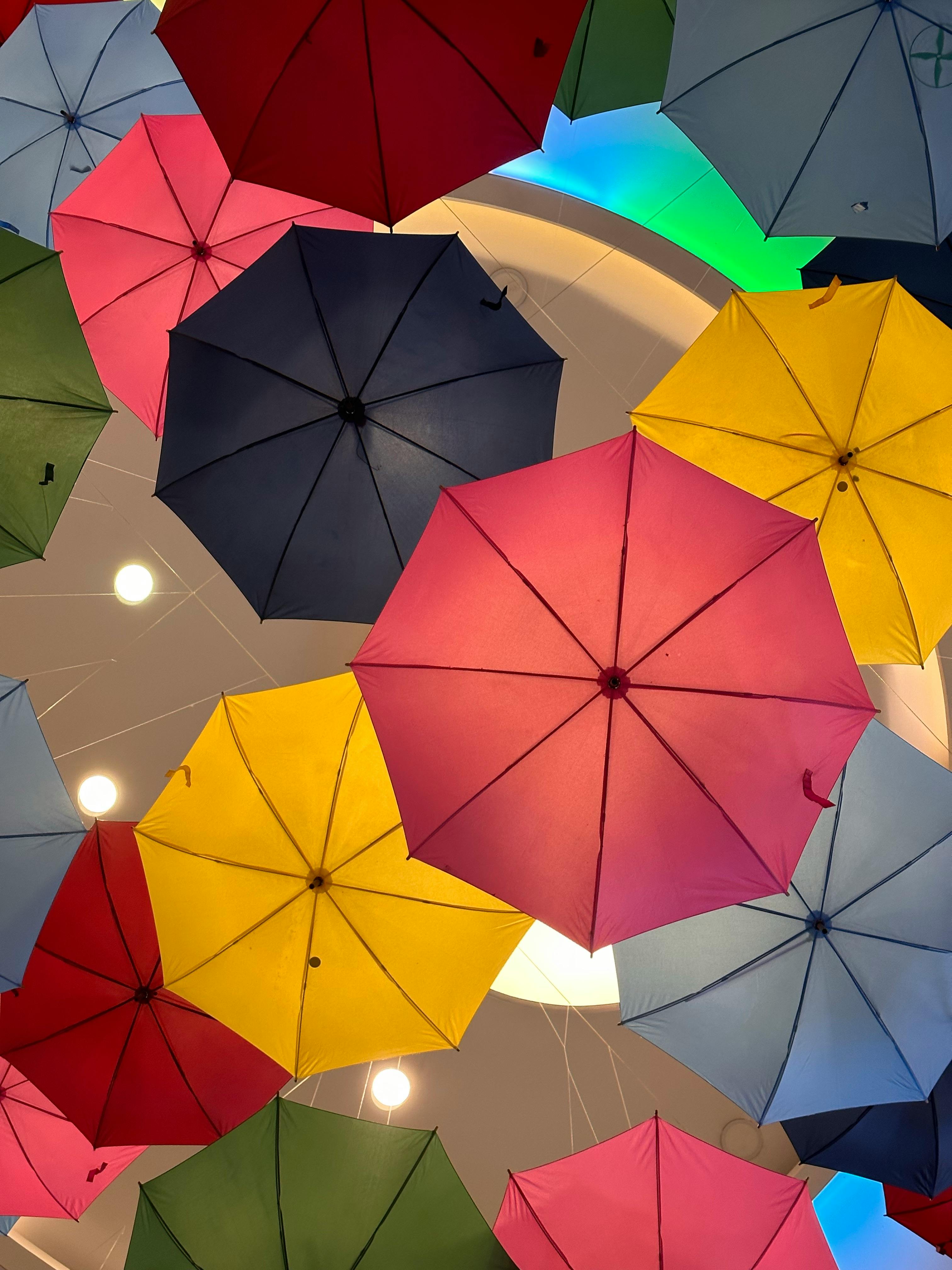 Display of Colorful Umbrellas · Free Stock Photo