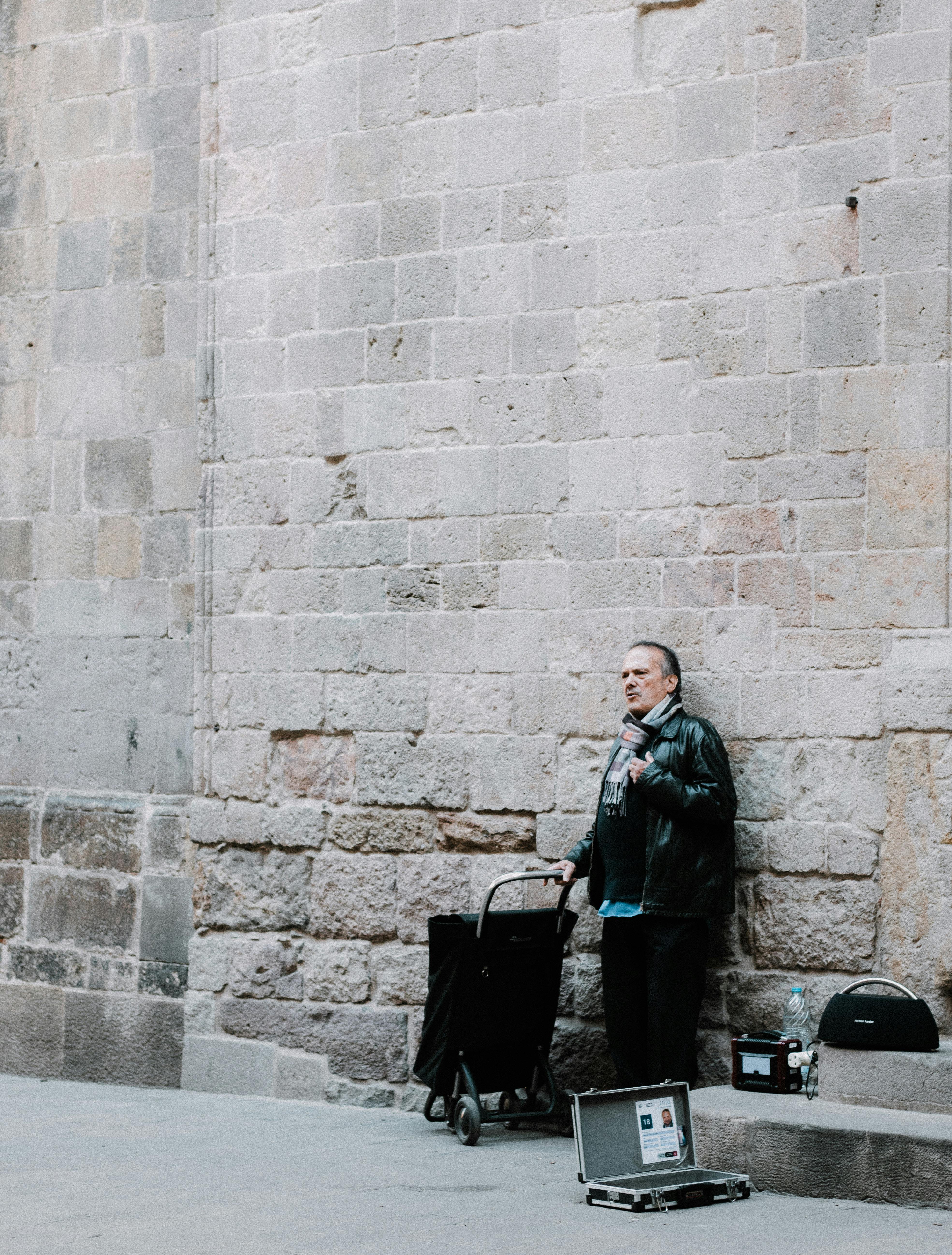 Man Busking in the City Street · Free Stock Photo