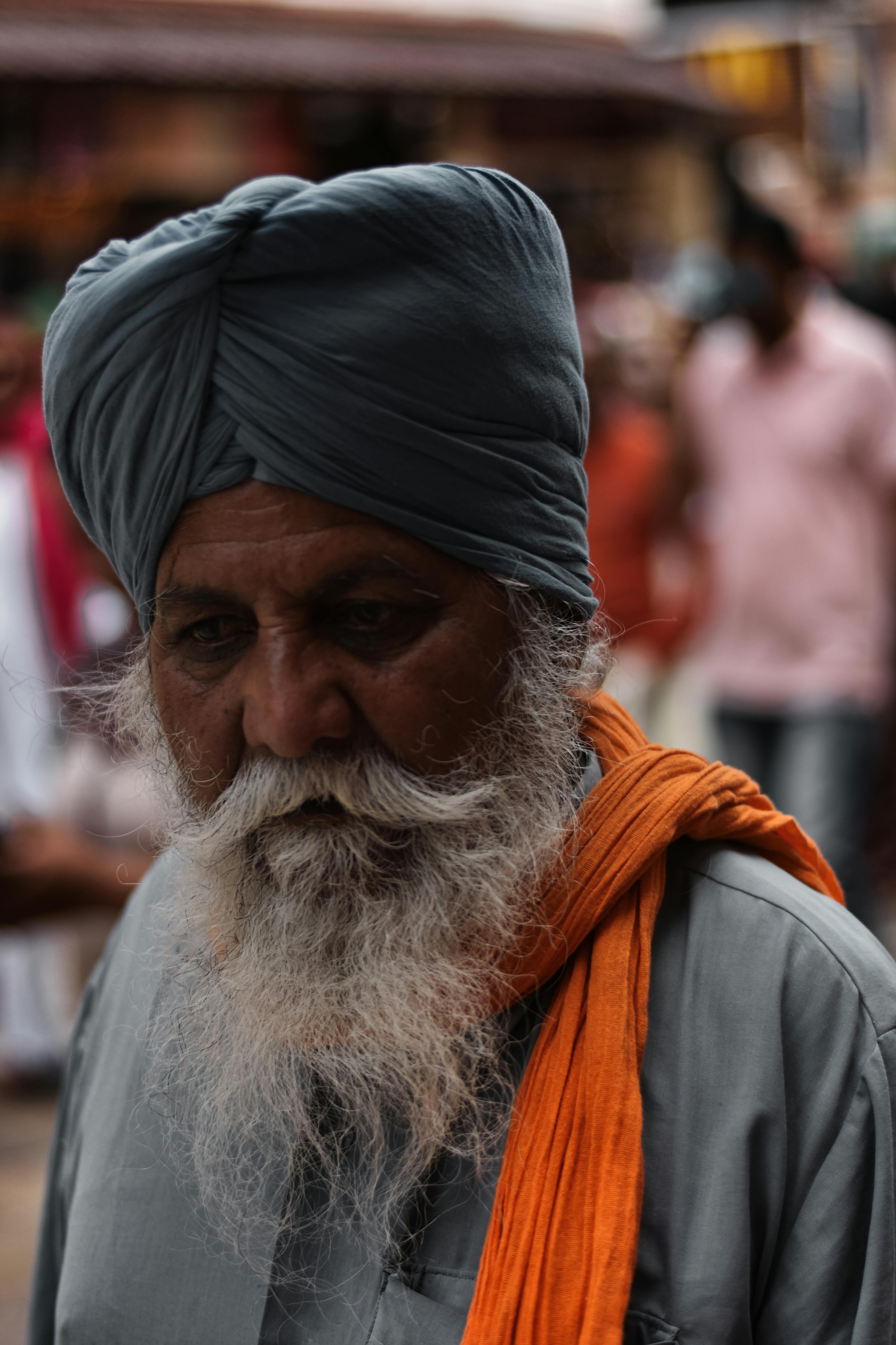 Photography of Old Sikh in Festive Outfit · Free Stock Photo