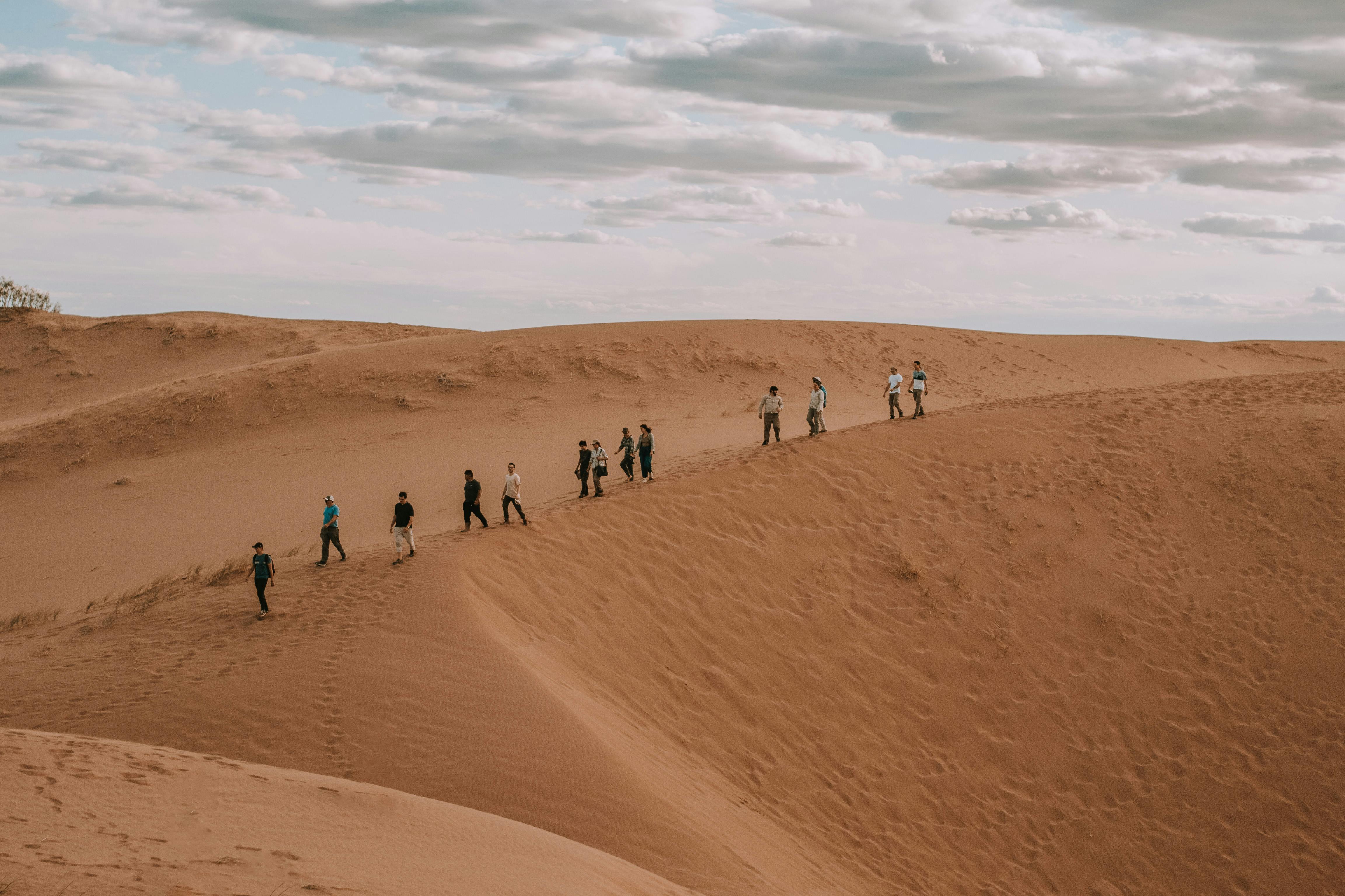 Group of People Sitting on Sand · Free Stock Photo
