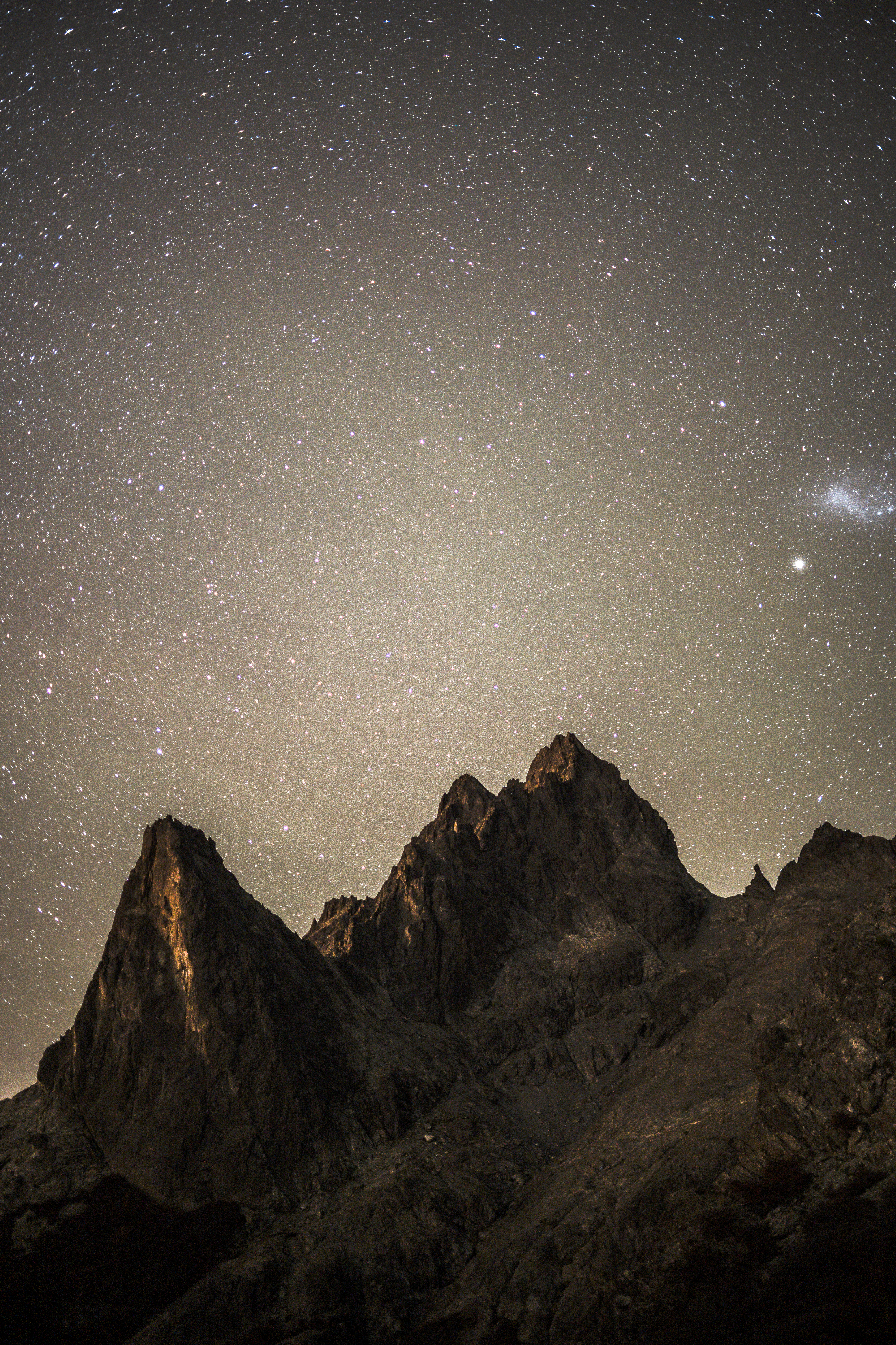 Stars on Night Sky over Mountains · Free Stock Photo