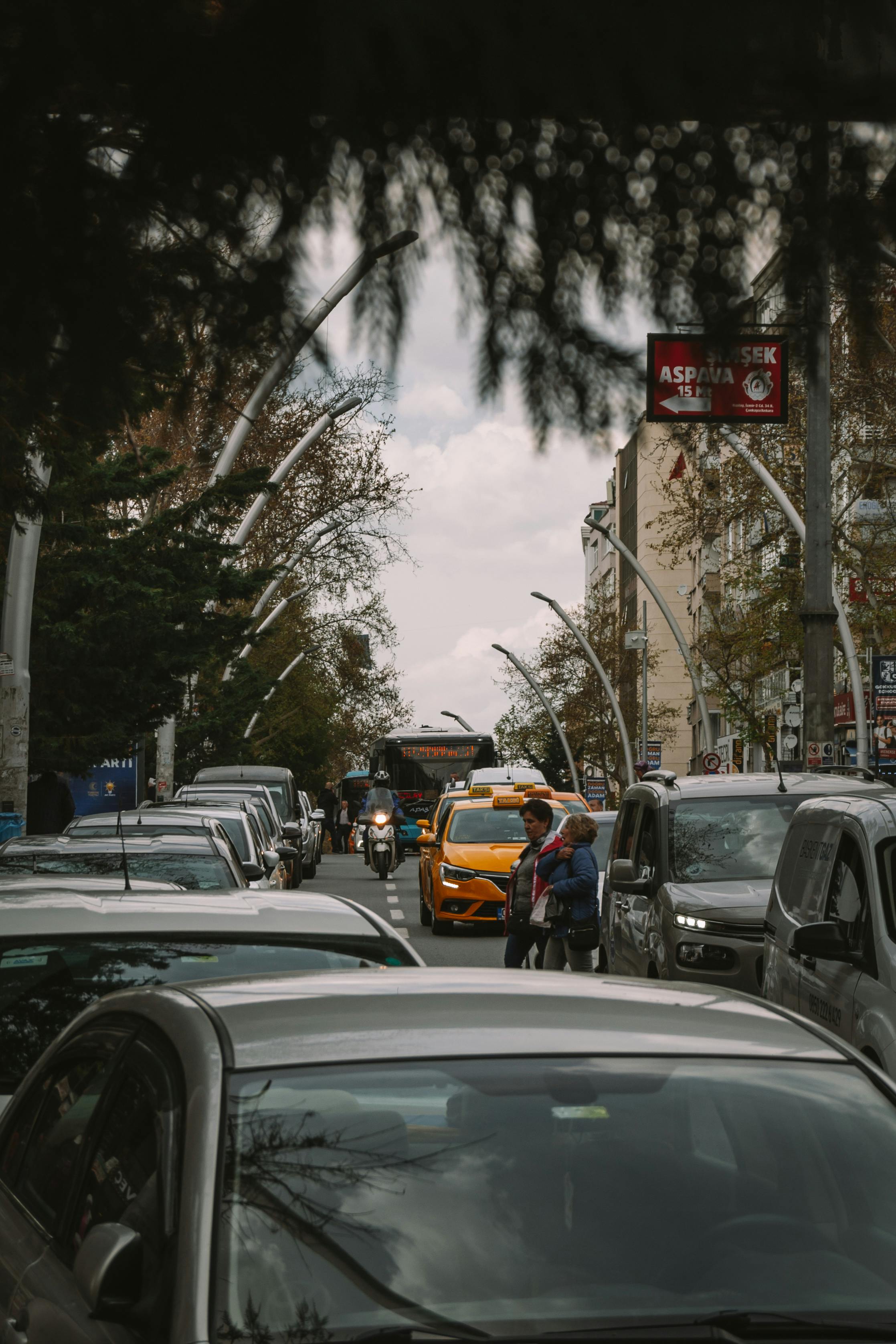 Cars in a Traffic Jam · Free Stock Photo