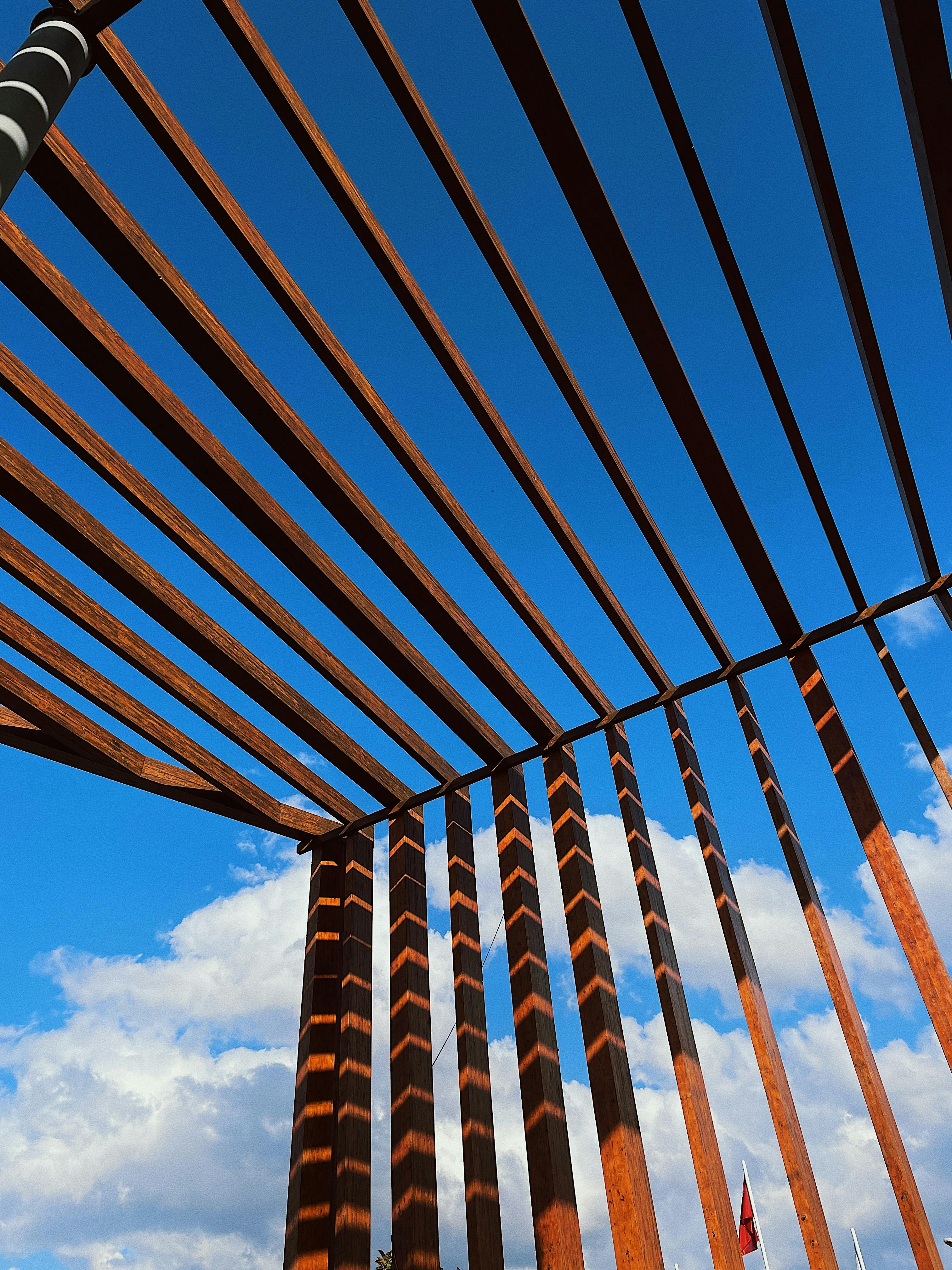Low Angle Veiw of a Metal Rod Structure · Free Stock Photo