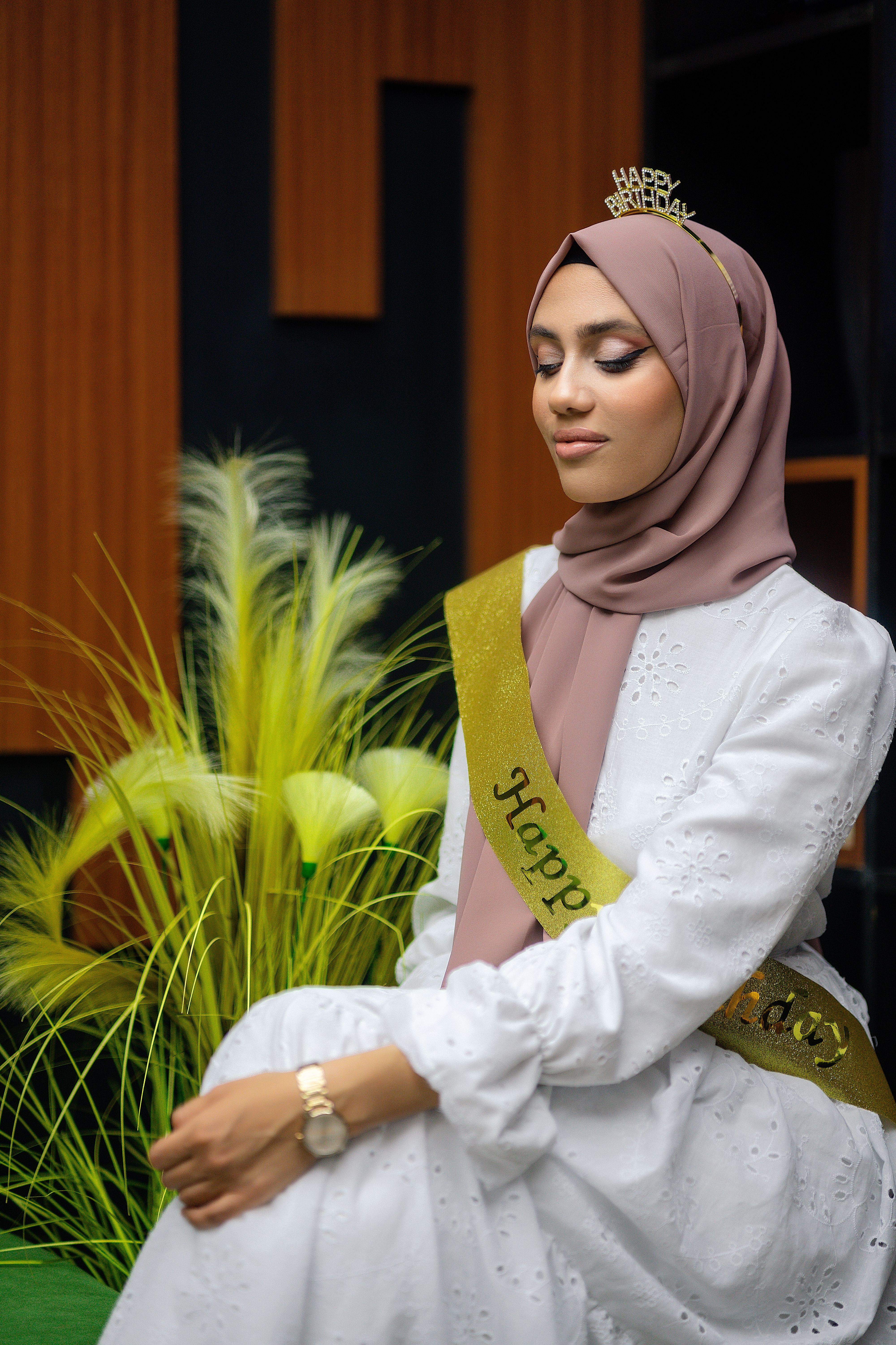 Woman in Headscarf Wearing Sash · Free Stock Photo