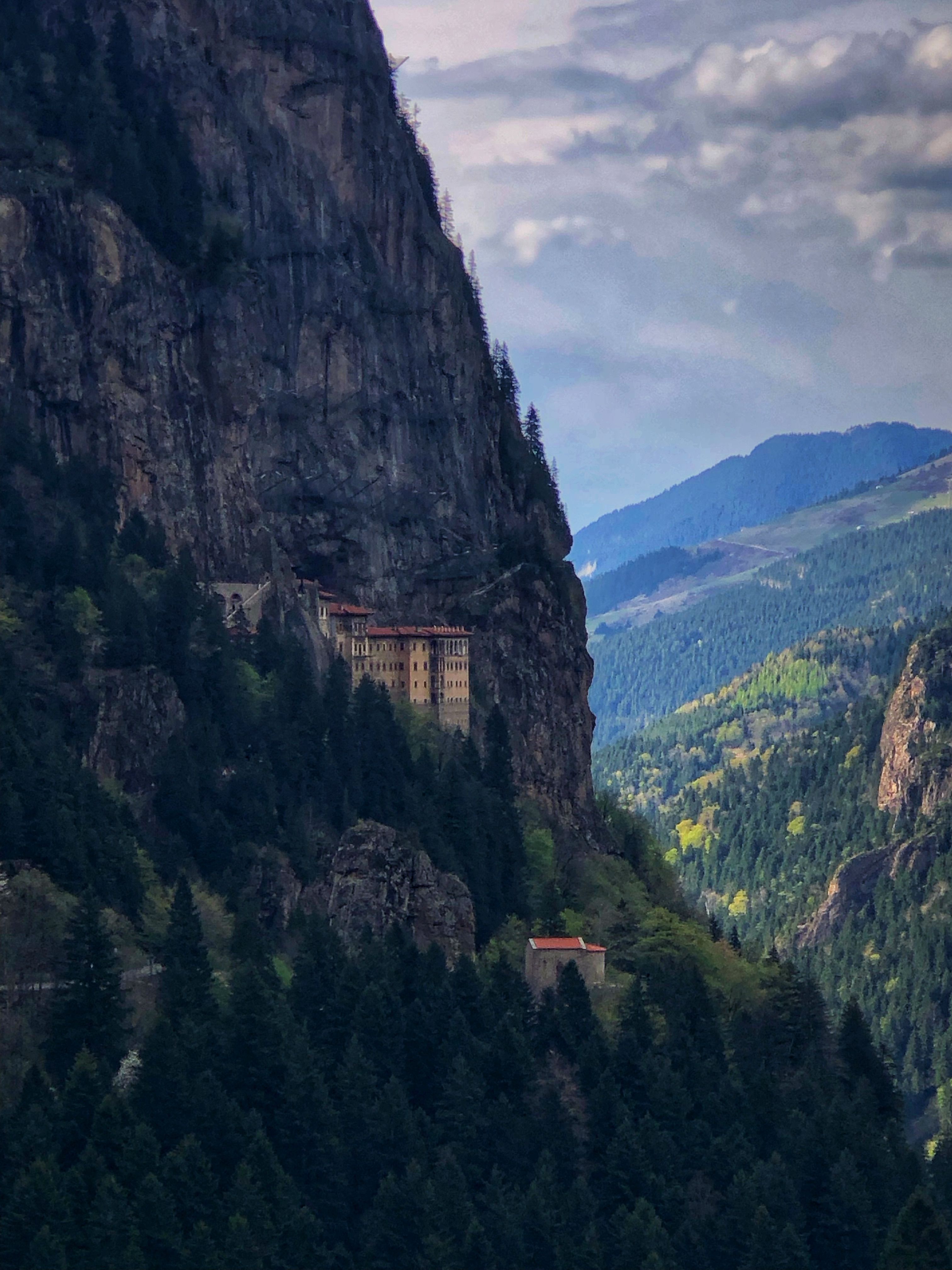 Rocky Mountain over Sumela Monastery in Valley in Turkey · Free Stock Photo